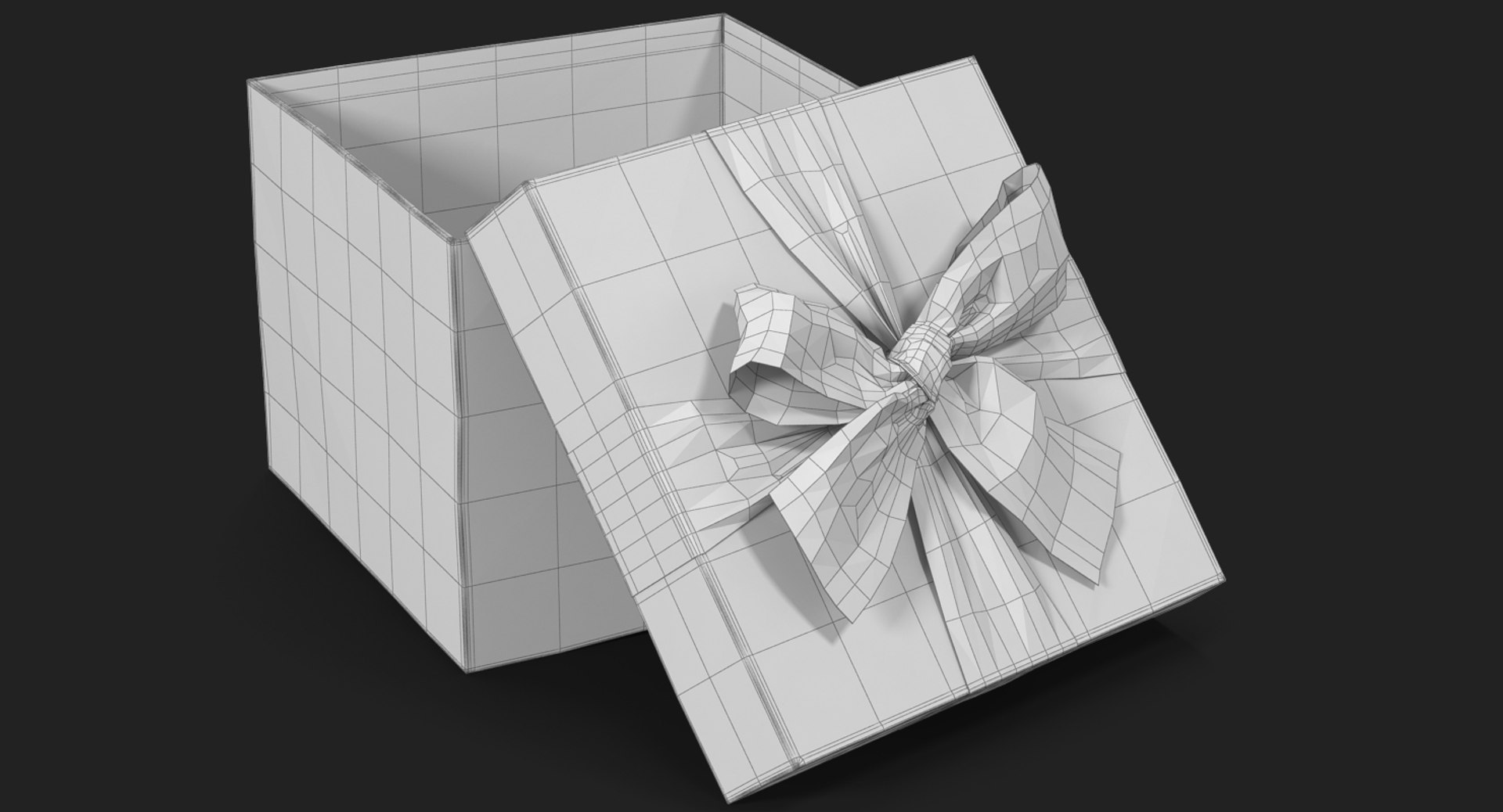 Gift box open red 3D model - TurboSquid 1199813