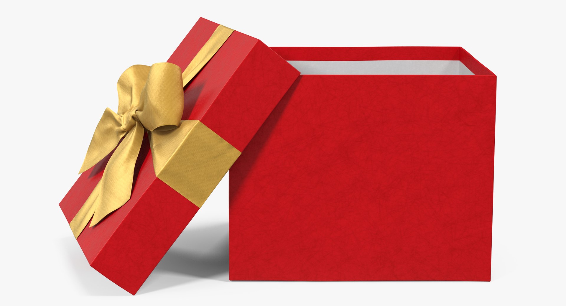 Gift box open red 3D model - TurboSquid 1199813
