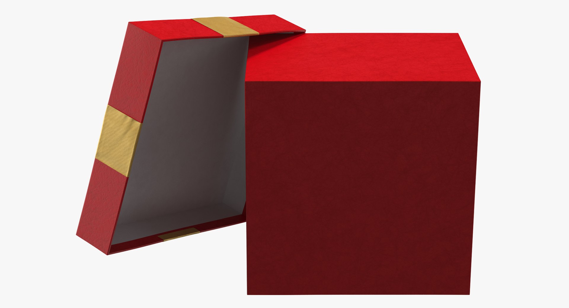 Gift box open red 3D model - TurboSquid 1199813
