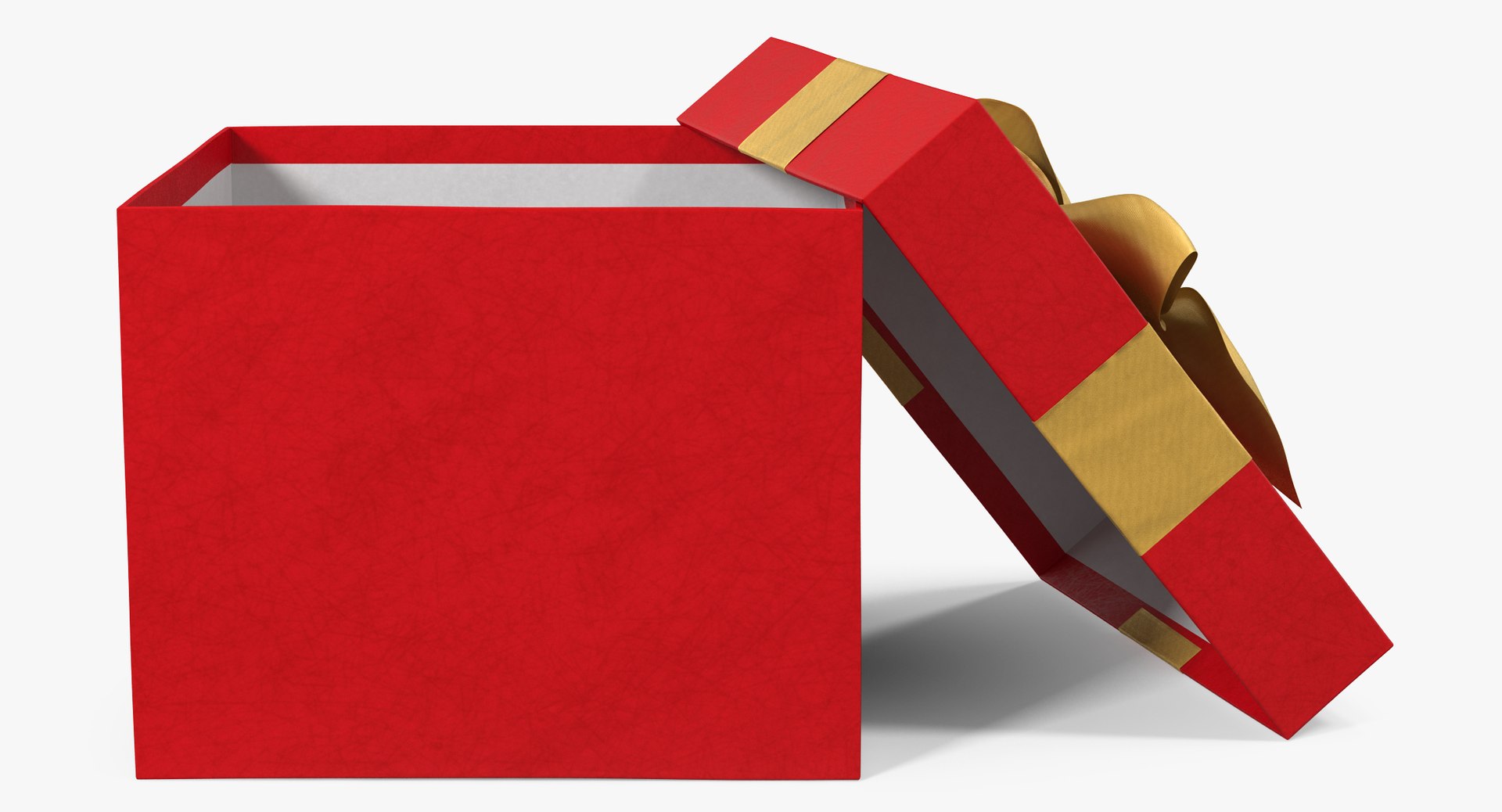 Gift box open red 3D model - TurboSquid 1199813