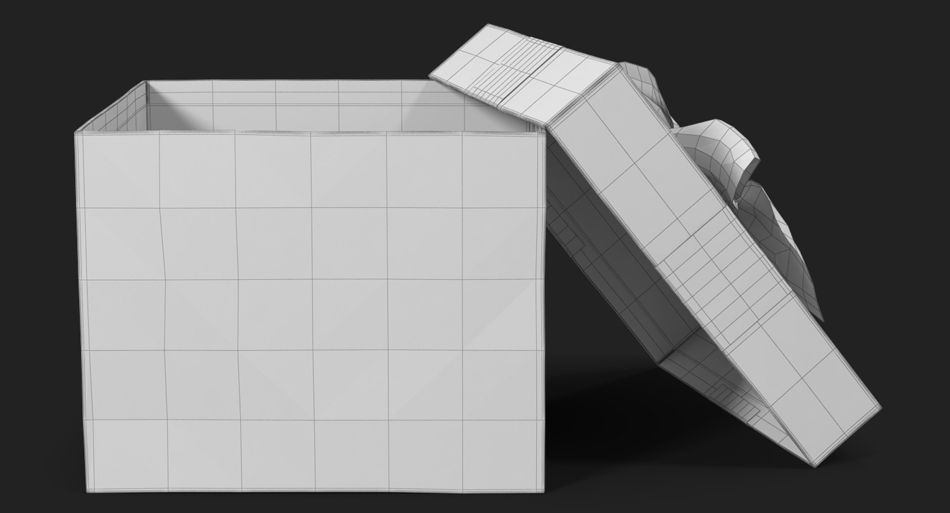 Gift box open red 3D model - TurboSquid 1199813