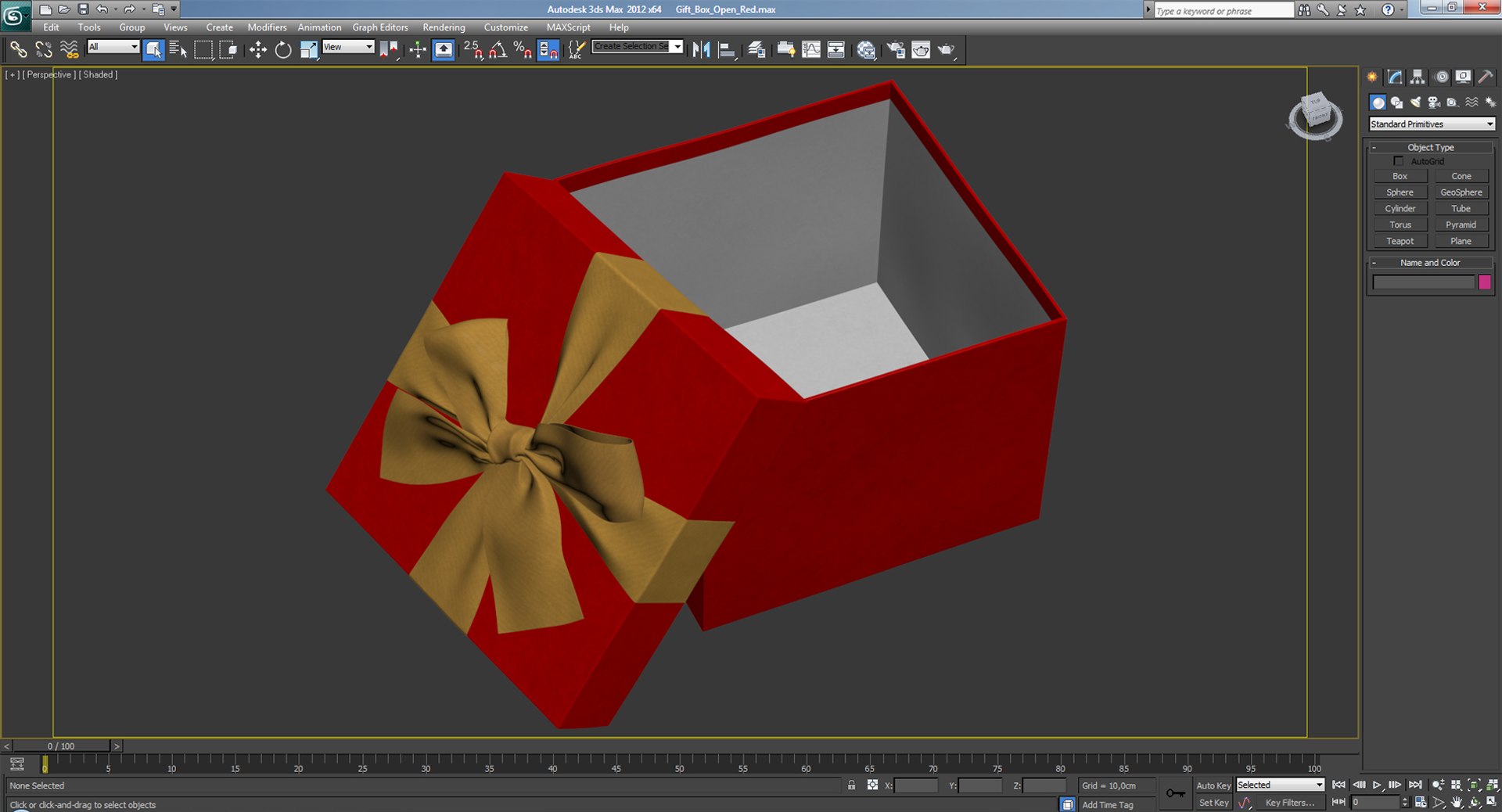 Gift box open red 3D model - TurboSquid 1199813