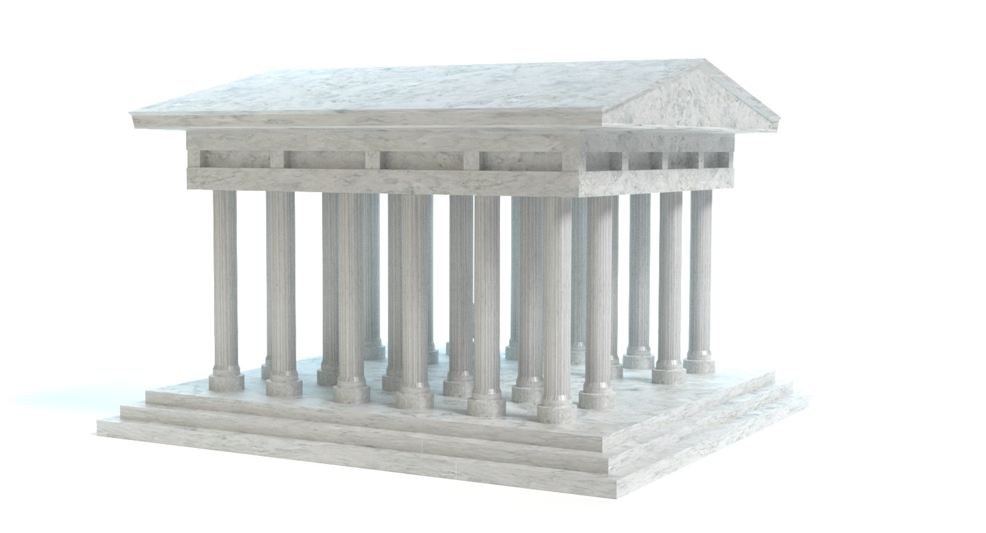 3d Greek Temple Model