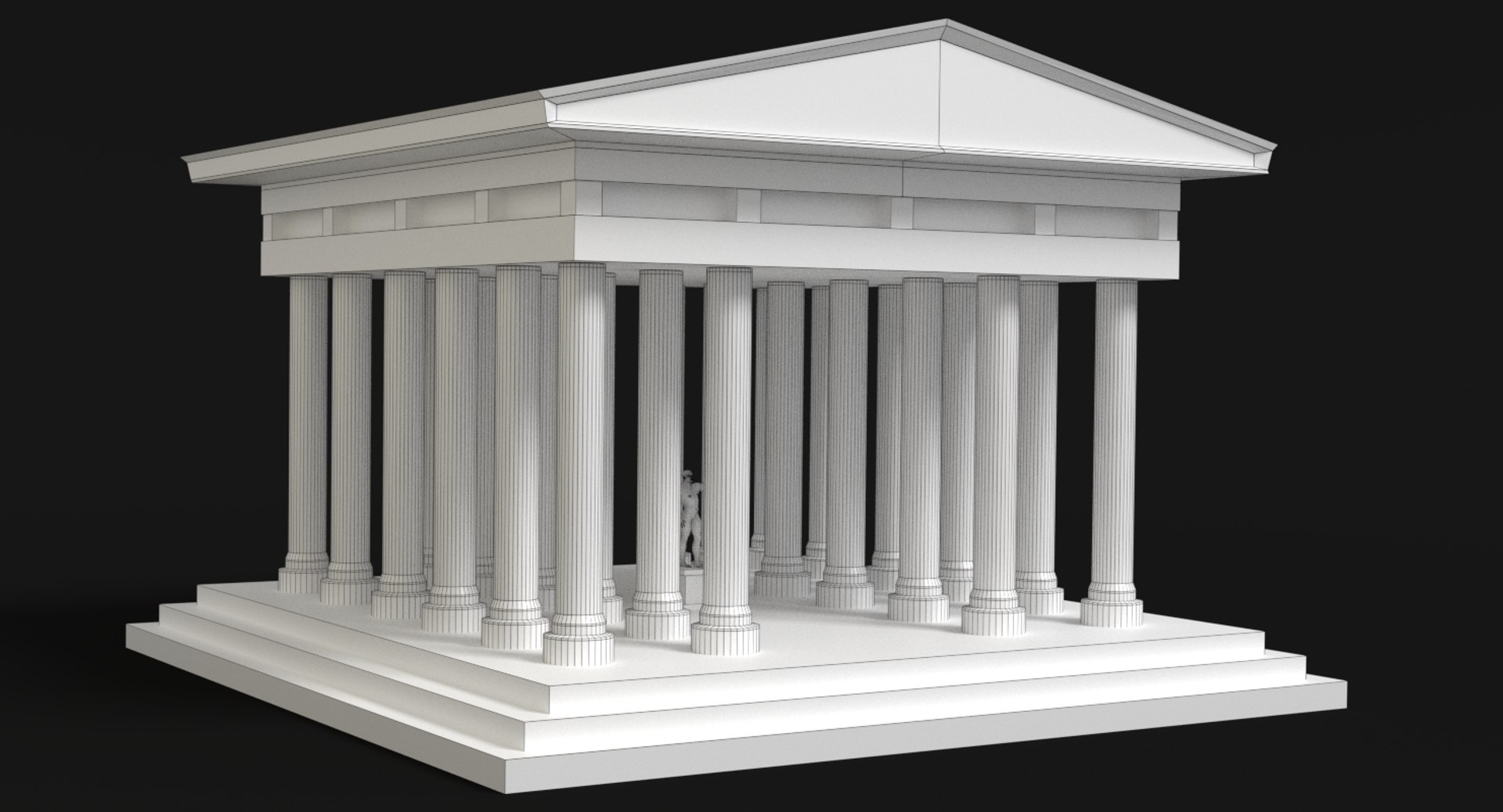 3d Greek Temple Model