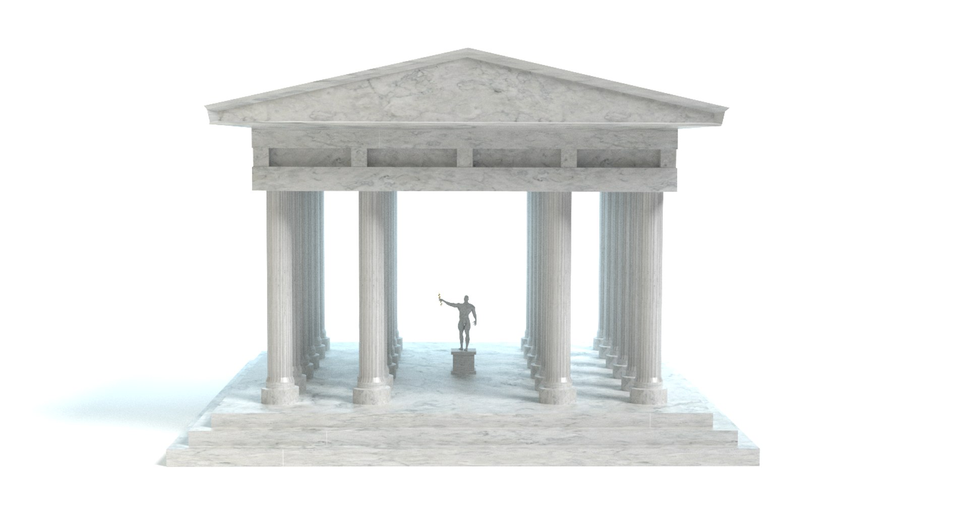 3d Greek Temple Model