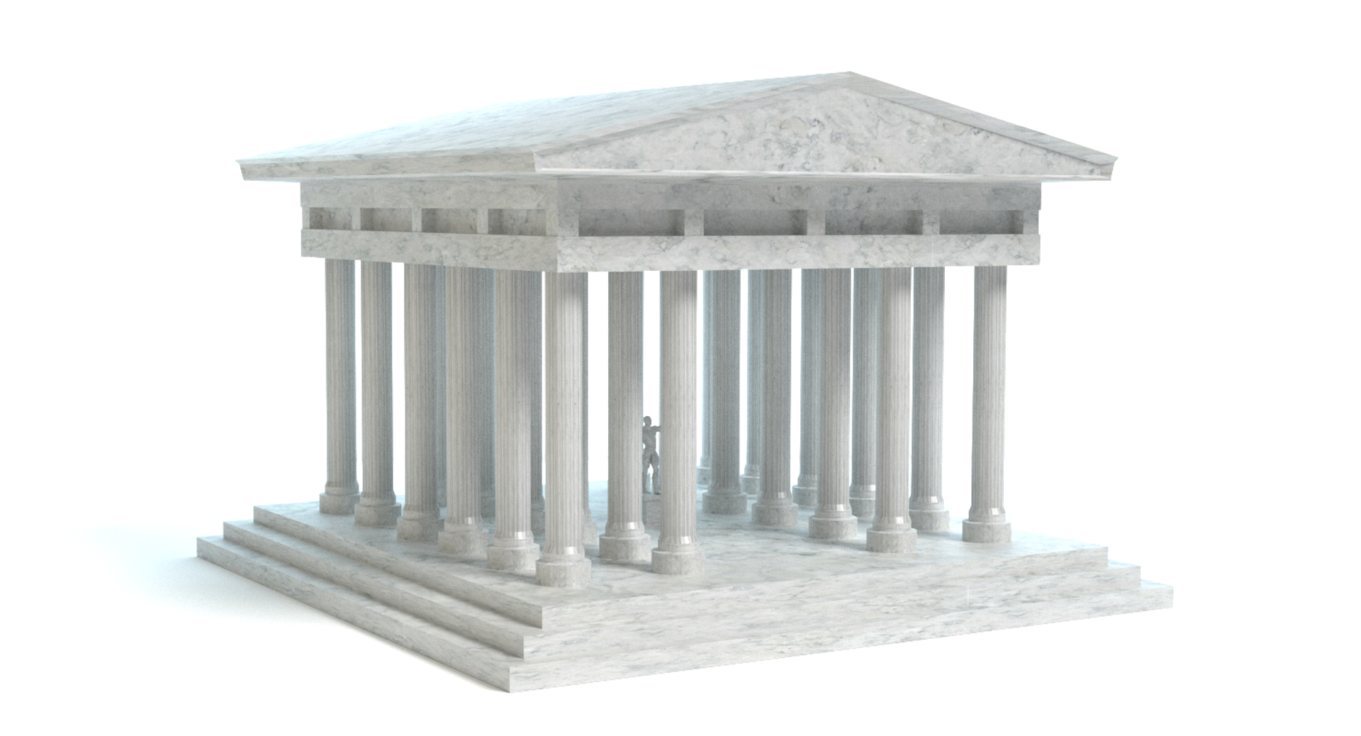 3d Greek Temple Model
