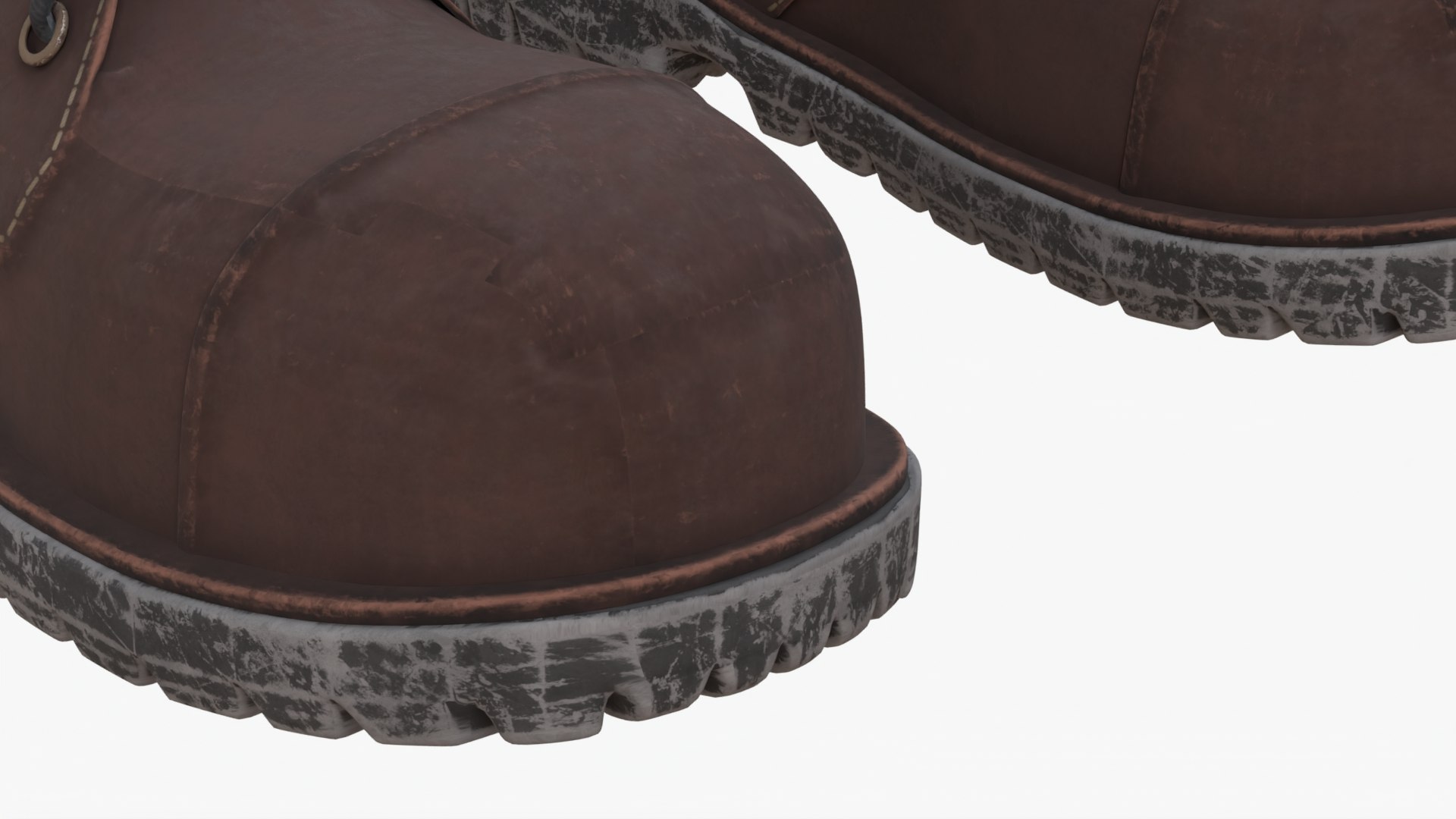 3D Model 8K DIrt And Clean Leather Lace Up Boots - TurboSquid 2104606