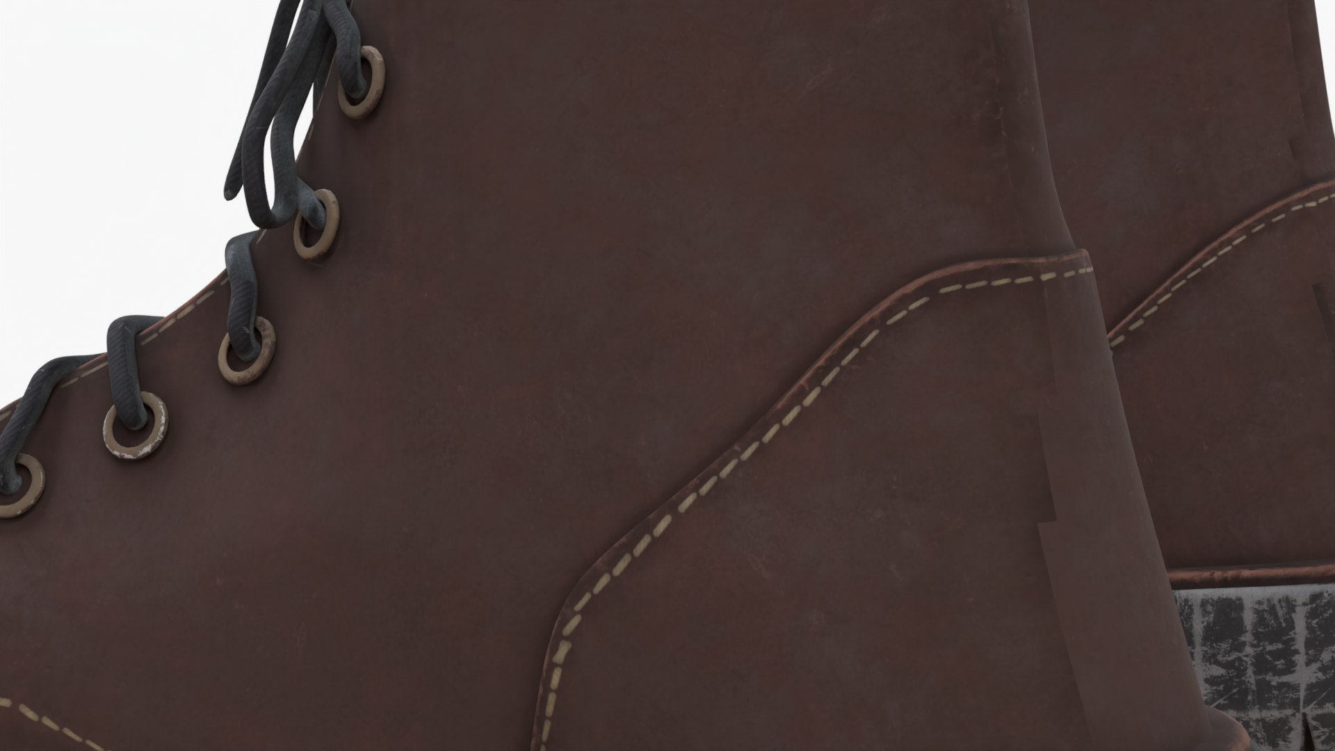 3D Model 8K DIrt And Clean Leather Lace Up Boots - TurboSquid 2104606