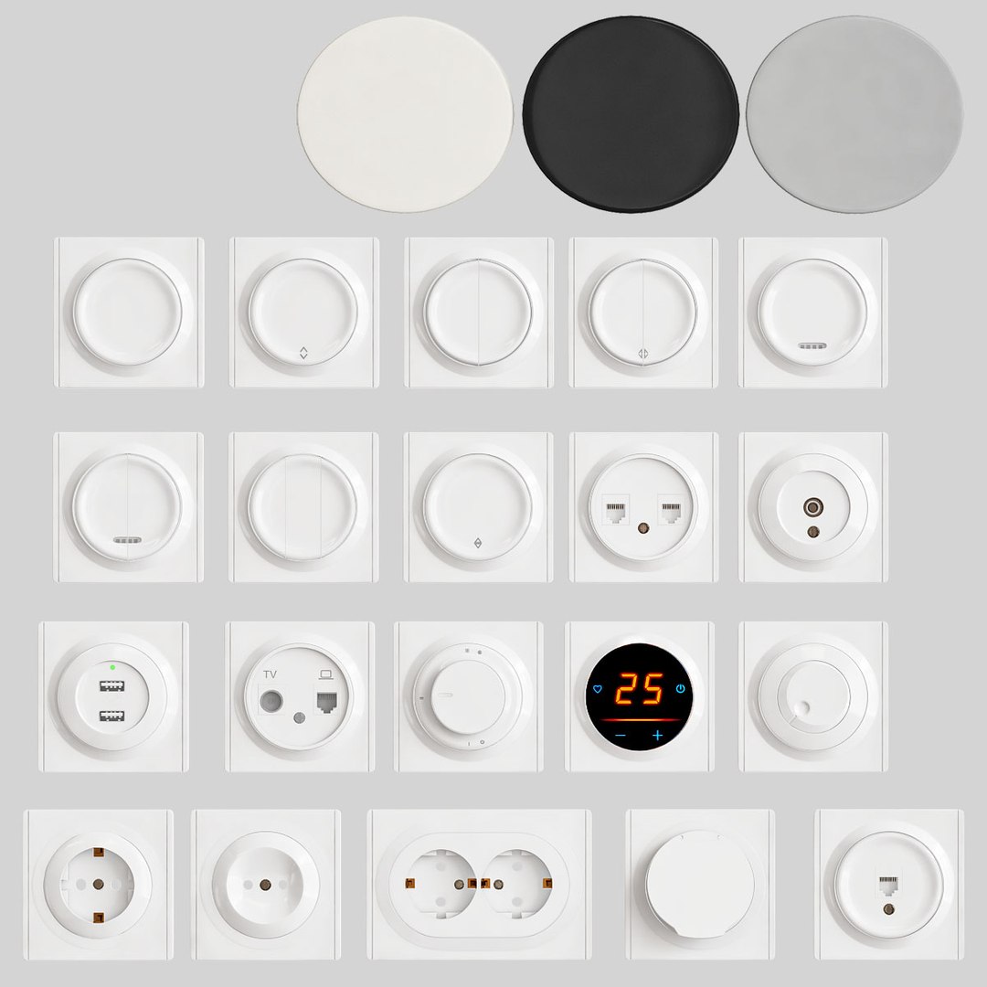Sockets And Switches Model - TurboSquid 2151377