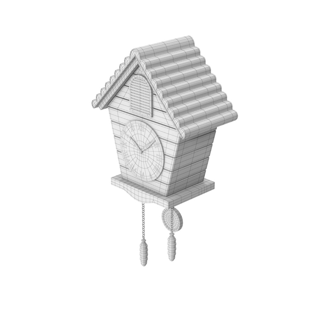 3D Model Cuckoo Wall Clock - TurboSquid 2441400