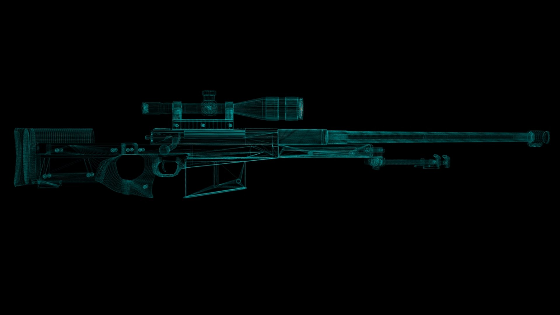 3d Model L96 Aw Sniper Rifle