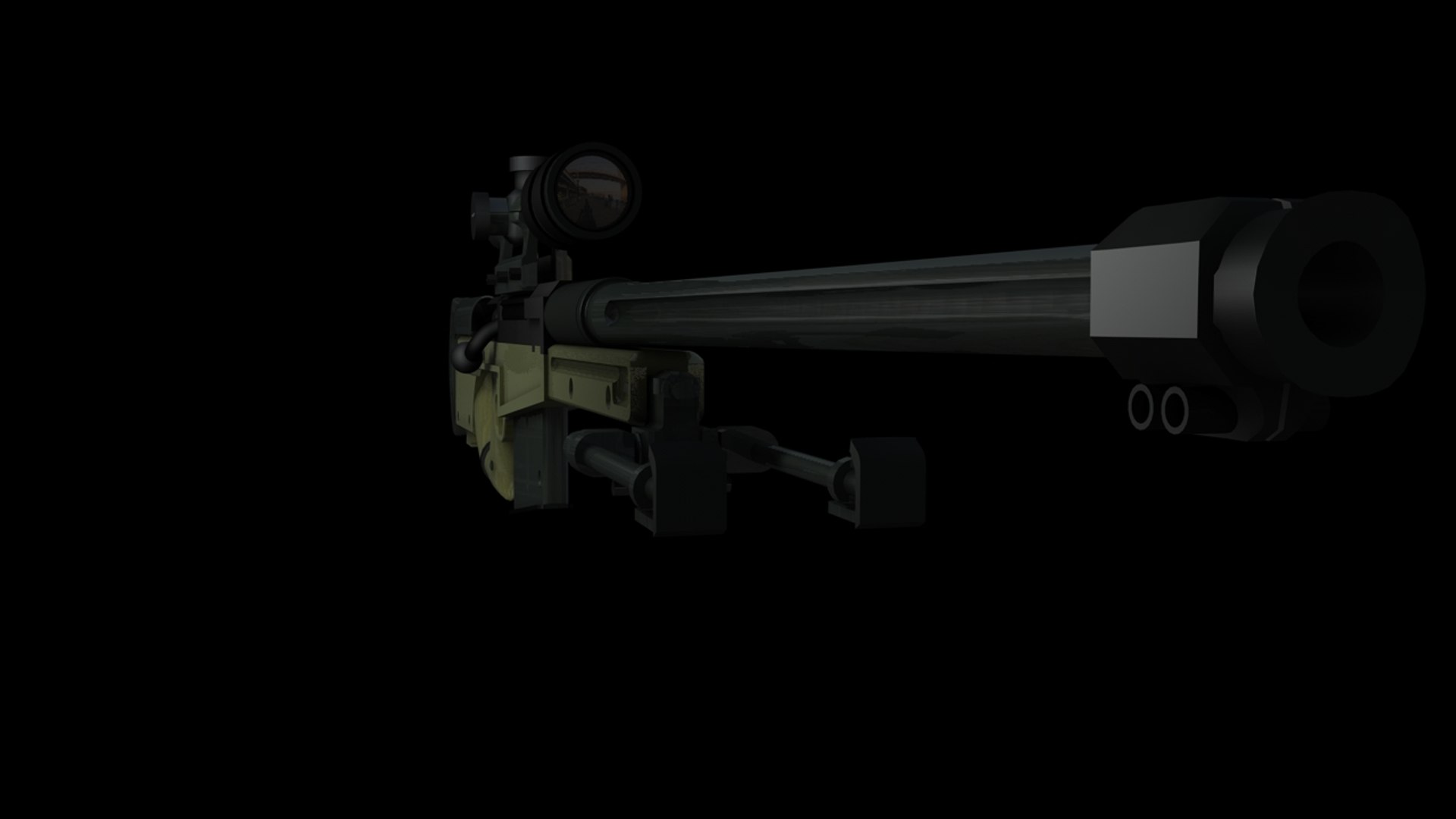 3d Model L96 Aw Sniper Rifle