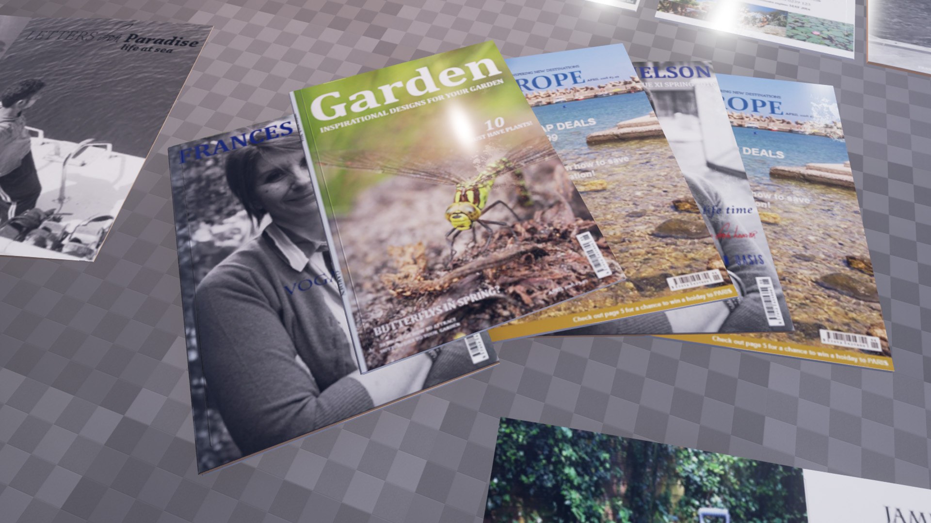 3d Magazines Newspapers Ready Pbr