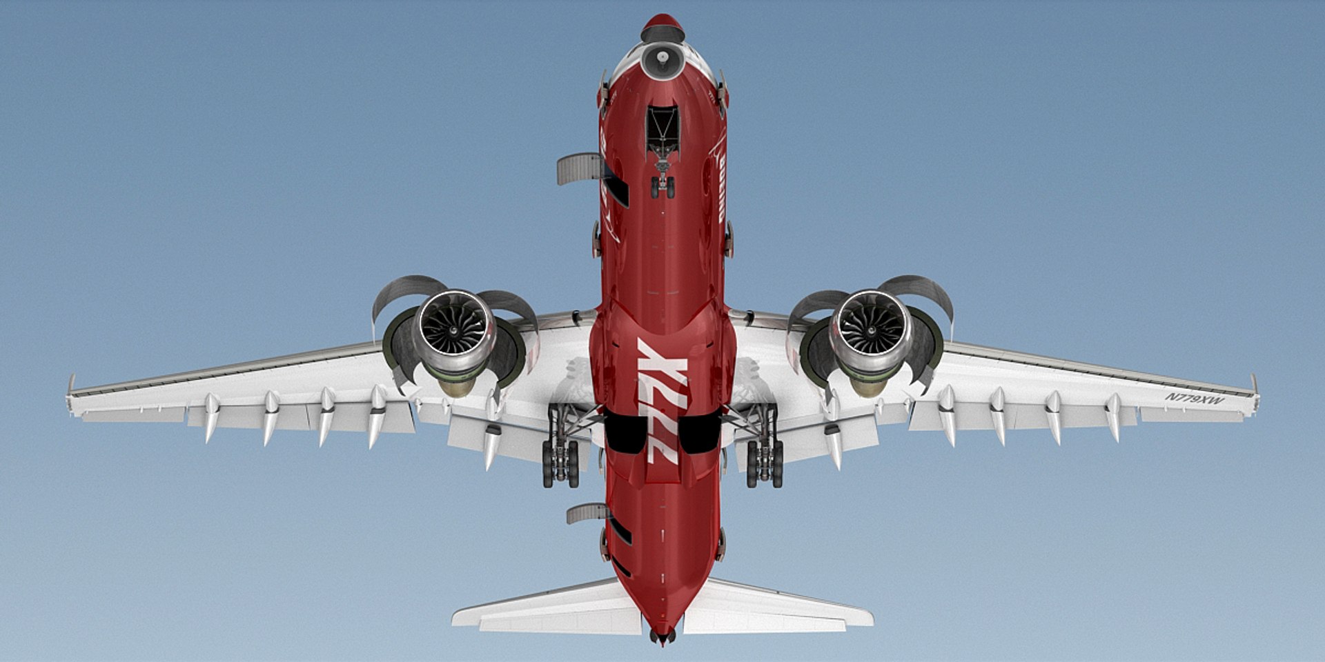Boeing 777-9 red model - TurboSquid 1503472