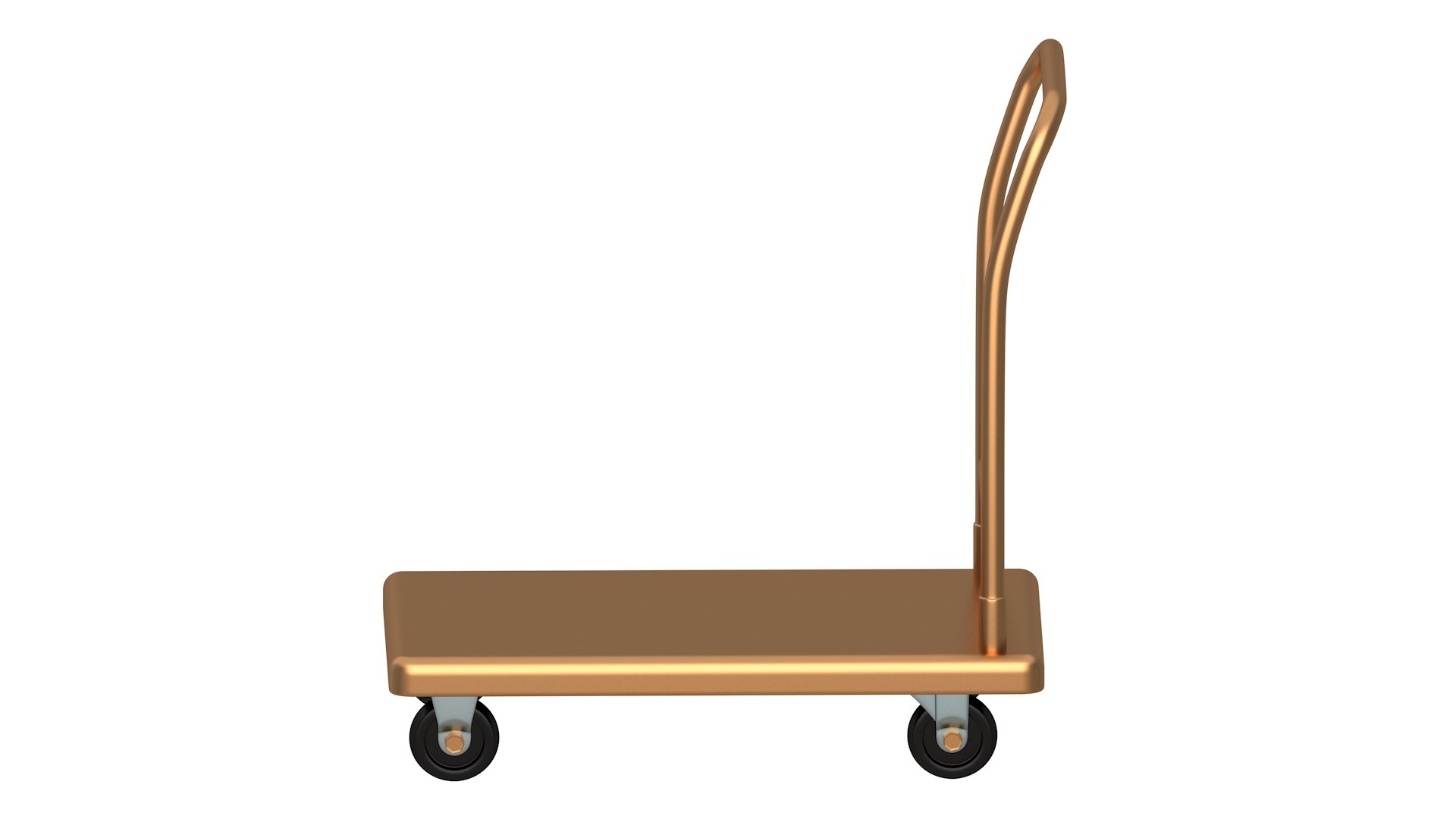 Flat Bed Self Assembly Copper Platform Trolley 3D - TurboSquid 2433219