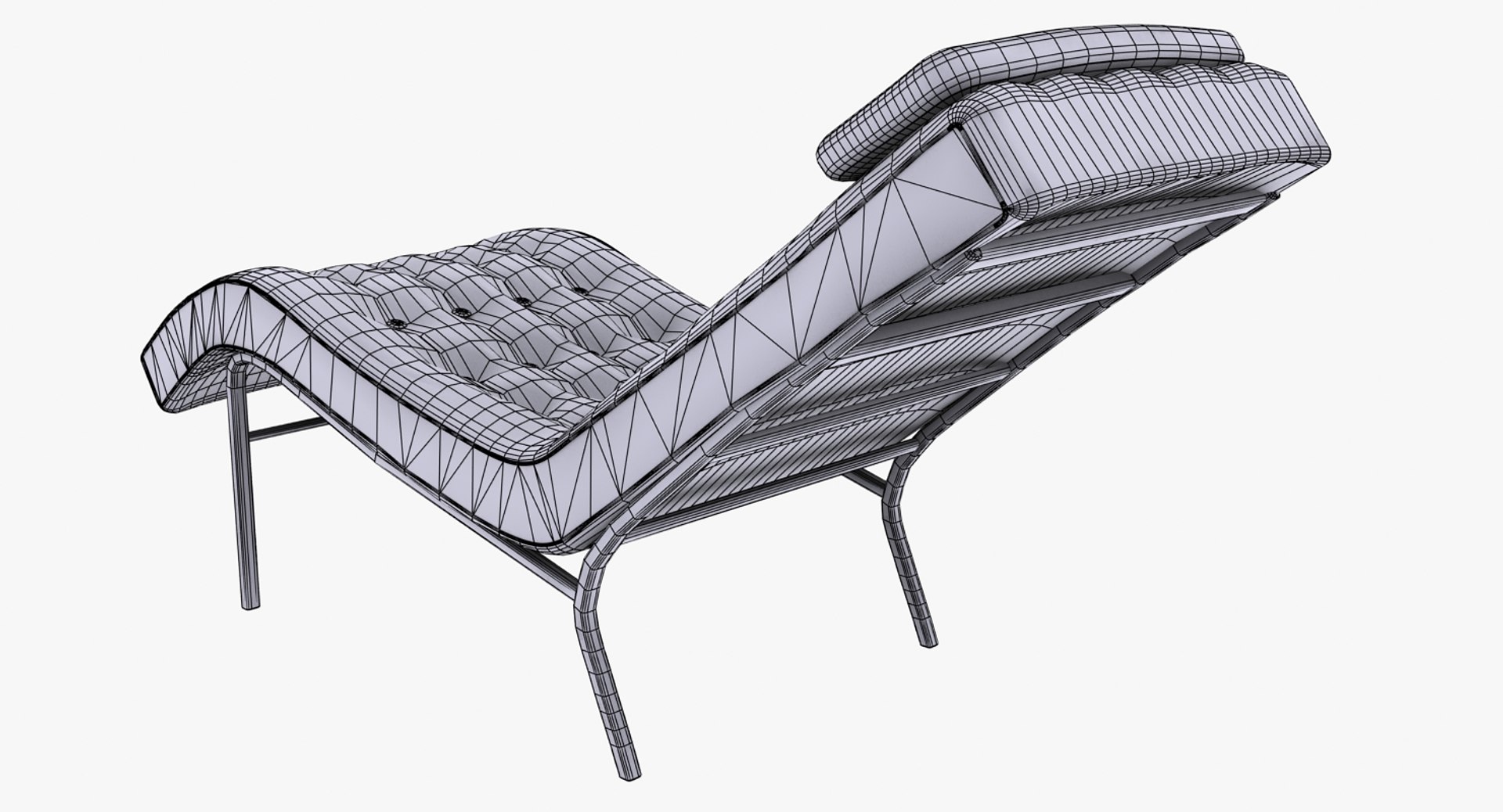 Modern Chaise Lounge Chair 3d Model