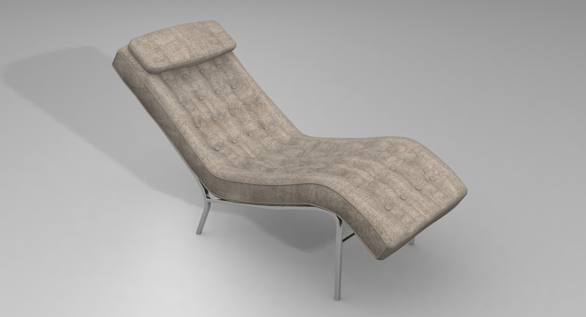 Modern Chaise Lounge Chair 3d Model