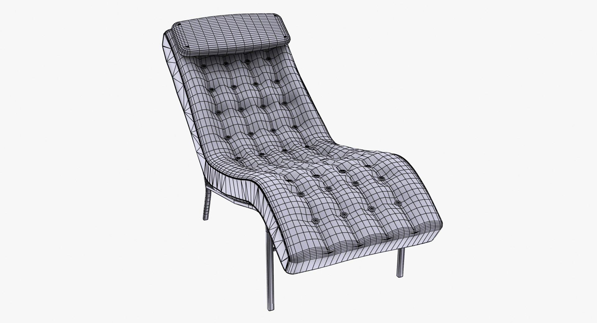 Modern Chaise Lounge Chair 3d Model