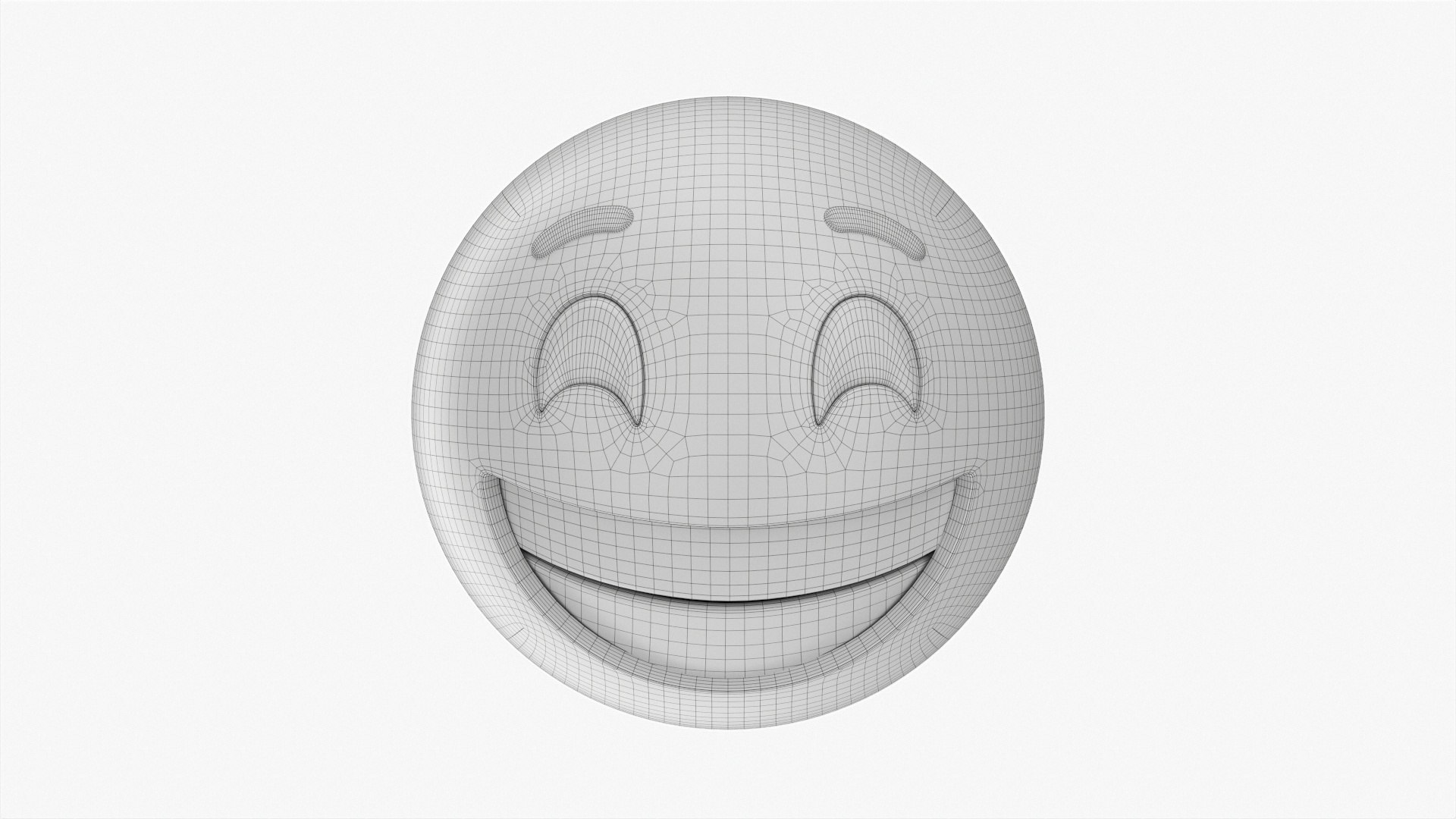 3D Emoji 045 Laughing With Smiling Eyes Model - TurboSquid 1817795