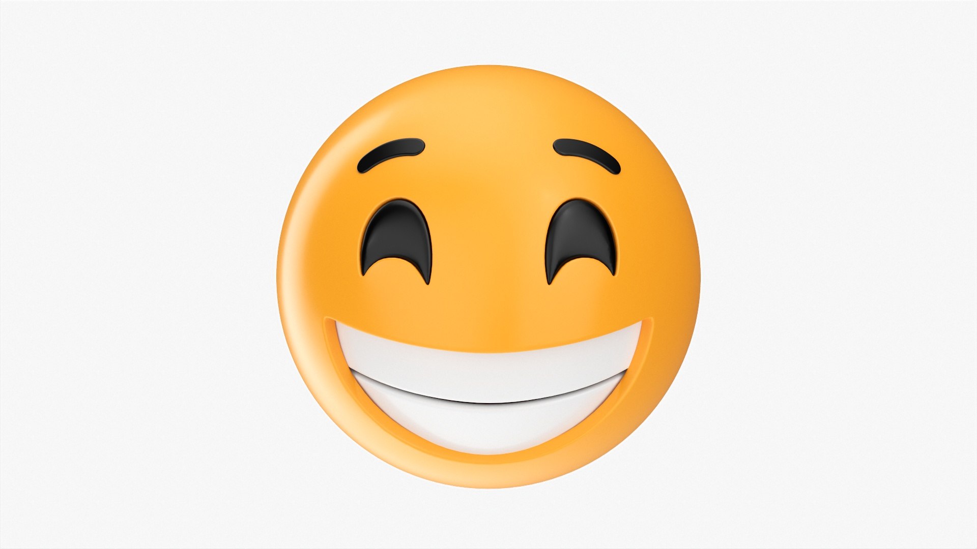 3D Emoji 045 Laughing With Smiling Eyes Model - TurboSquid 1817795