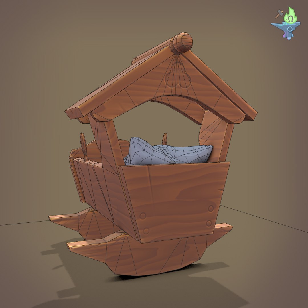 3D Model Cradle Crib - TurboSquid 1573766