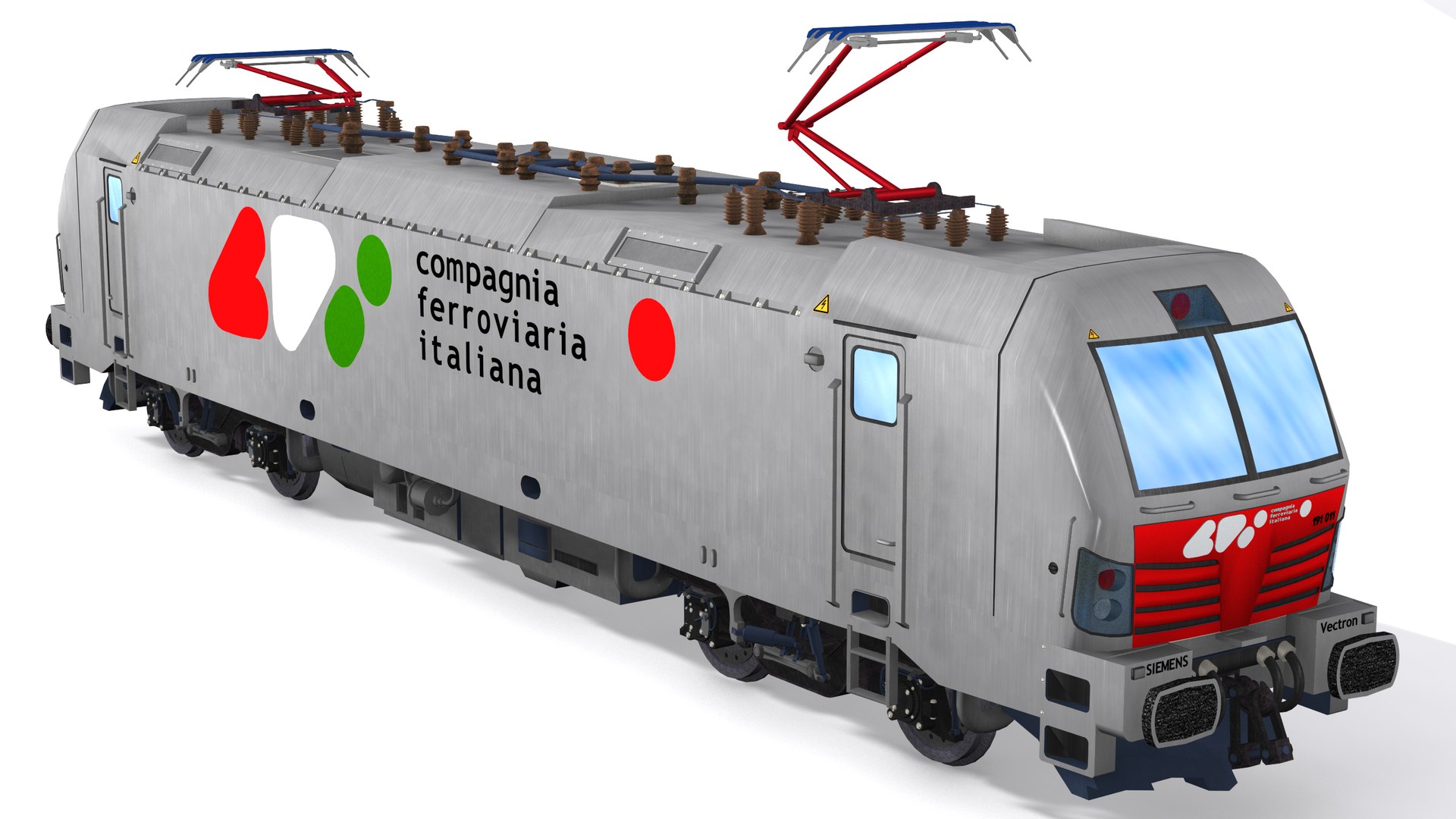 3D Model Siemens Vectron 191 011 Compagnia Ferroviaria Italiana - TurboSquid 2373100