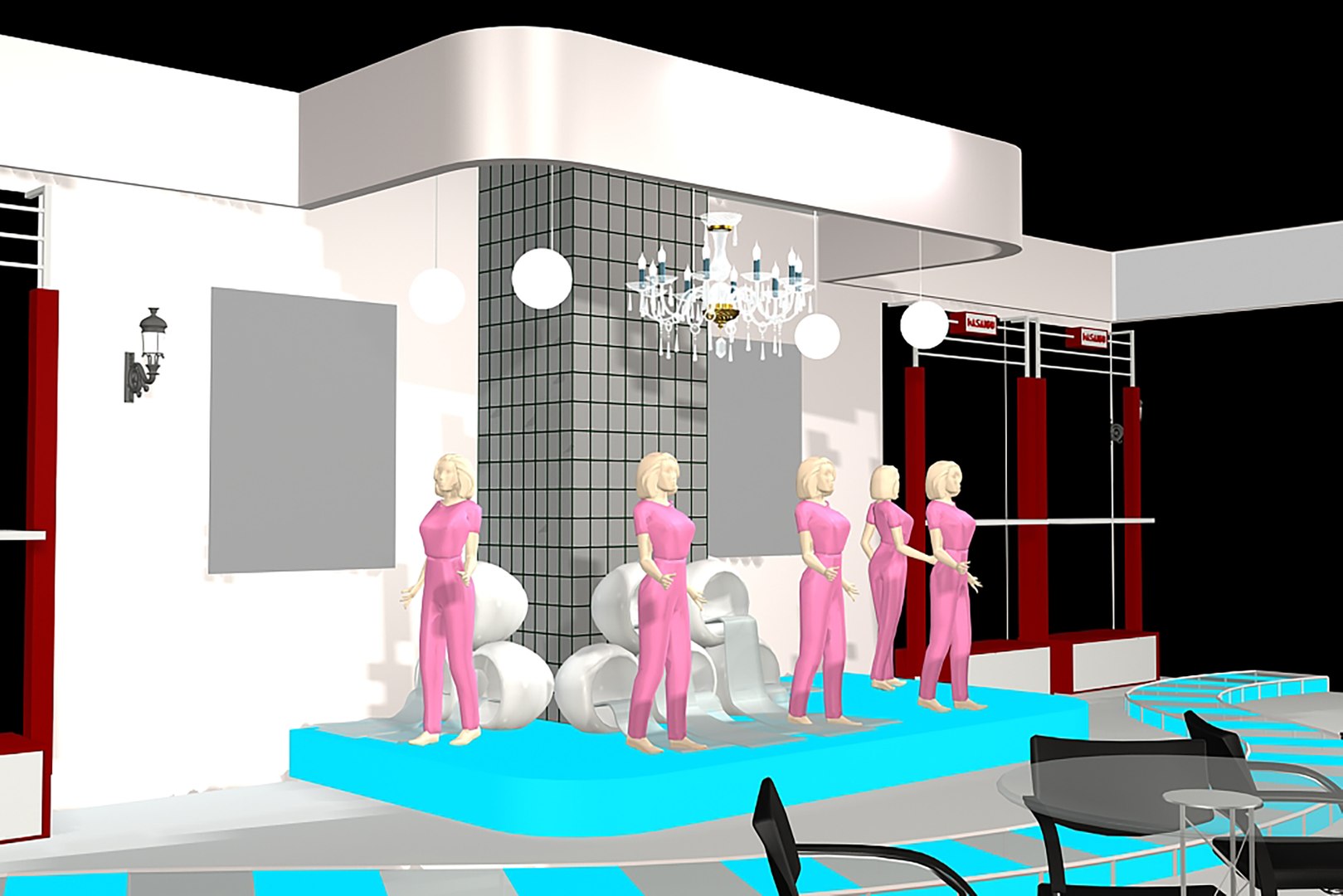 3D 14x6 creative fashion stand model - TurboSquid 1852234