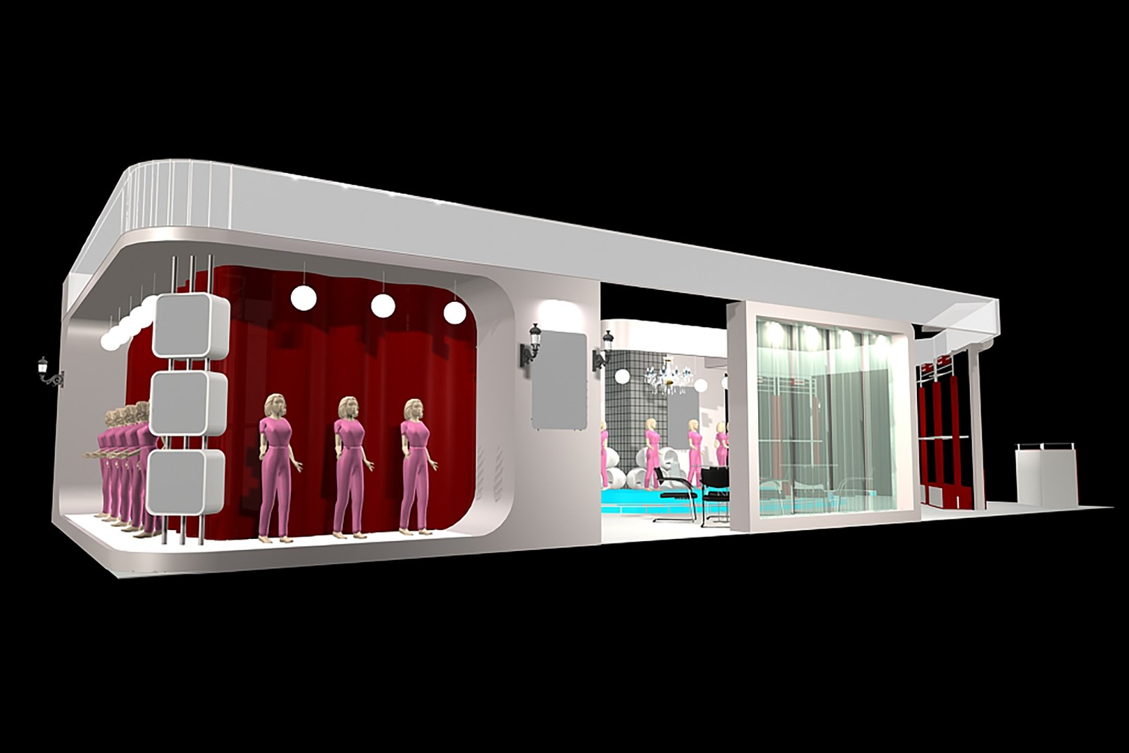 3D 14x6 creative fashion stand model - TurboSquid 1852234