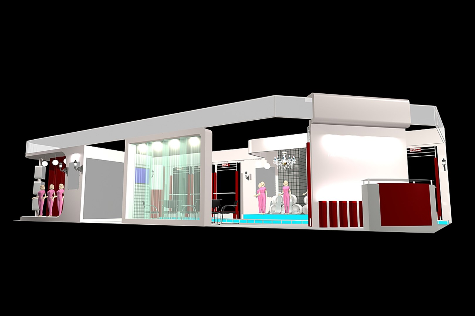 3D 14x6 creative fashion stand model - TurboSquid 1852234