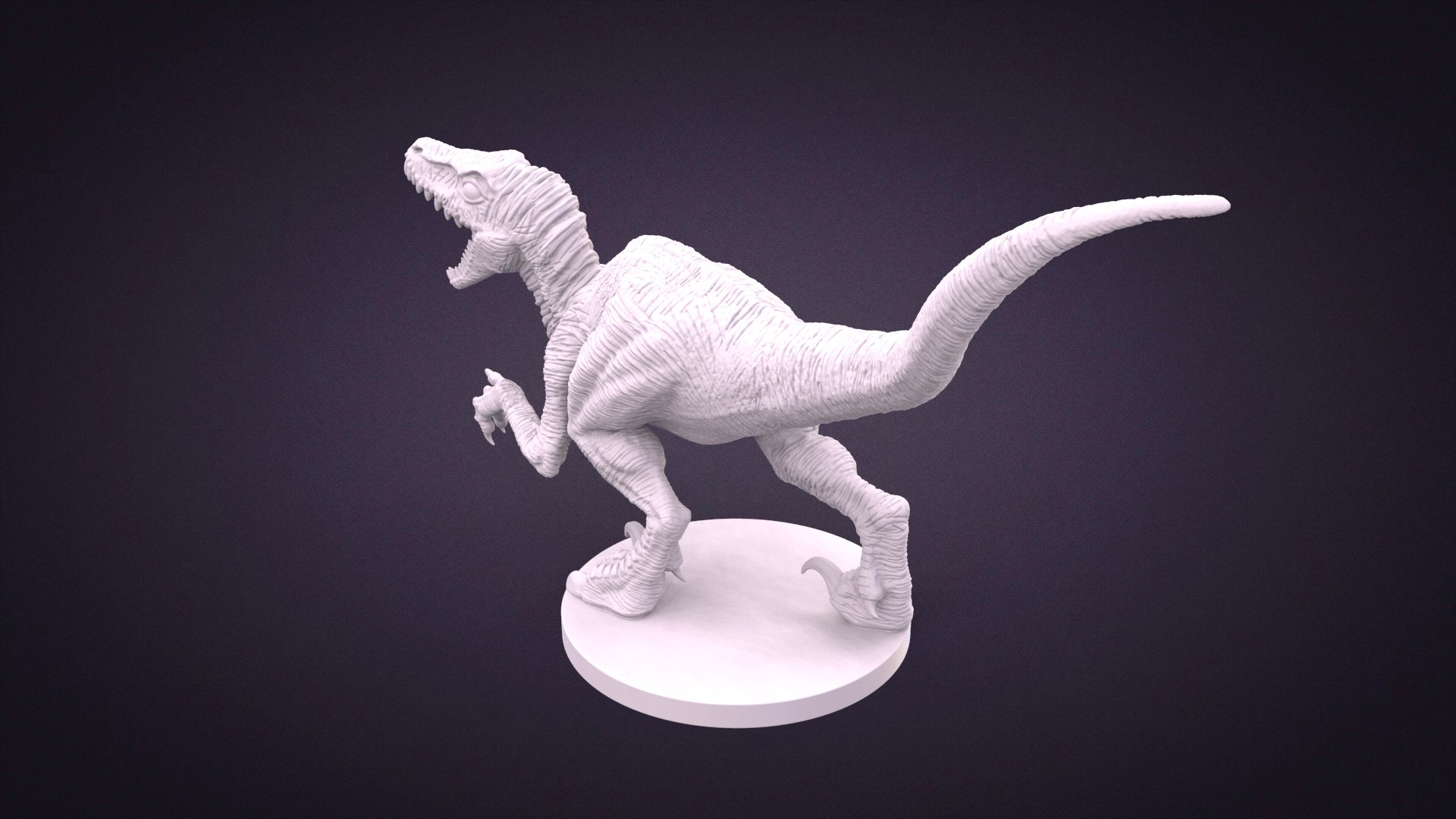 3D model Raptor Dinosaur Sculpture - TurboSquid 2050279