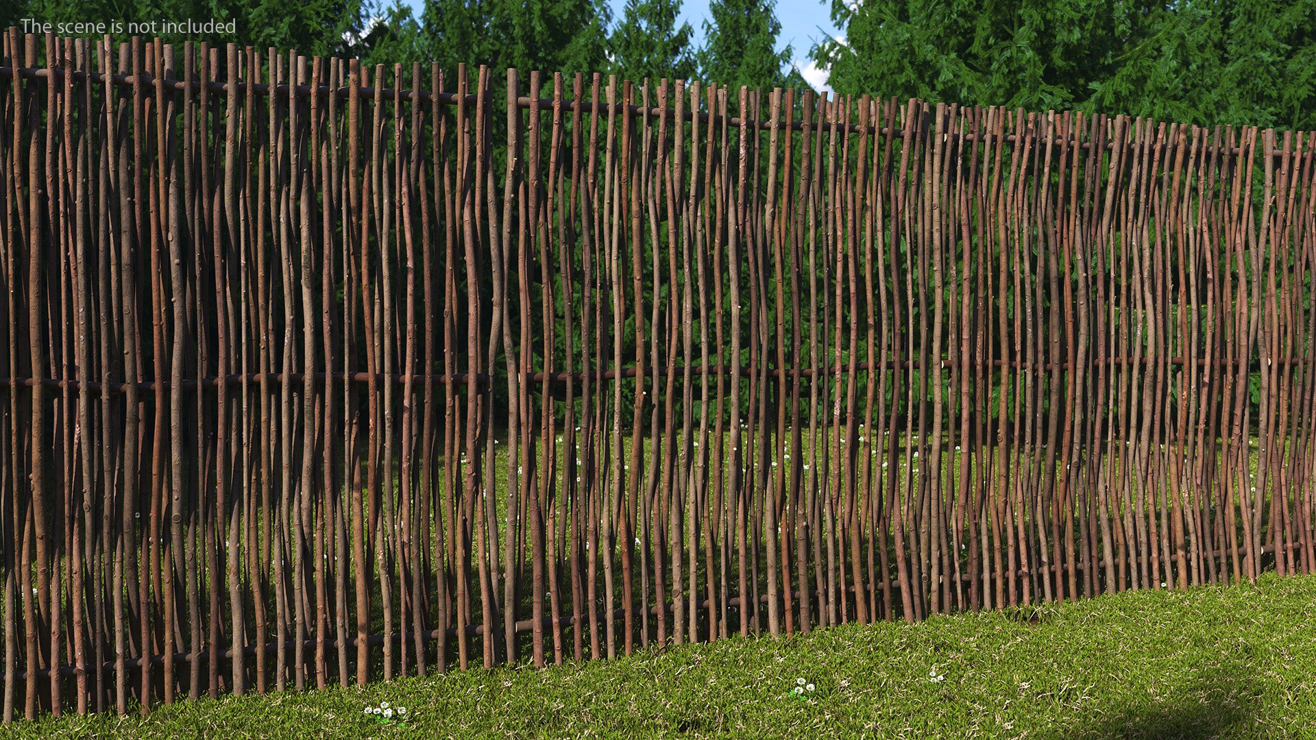 Wattle Fence Panel High 3D model - TurboSquid 2073271