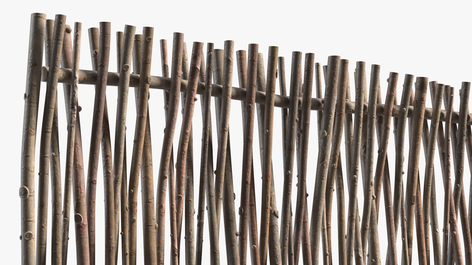 Wattle Fence Panel High 3D model - TurboSquid 2073271