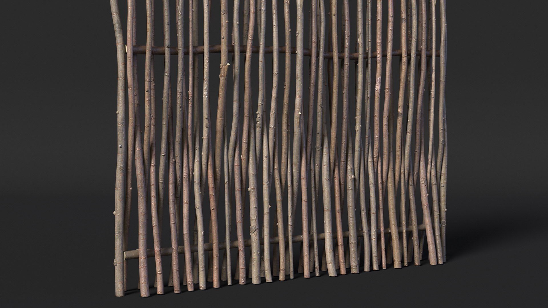 Wattle Fence Panel High 3D model - TurboSquid 2073271