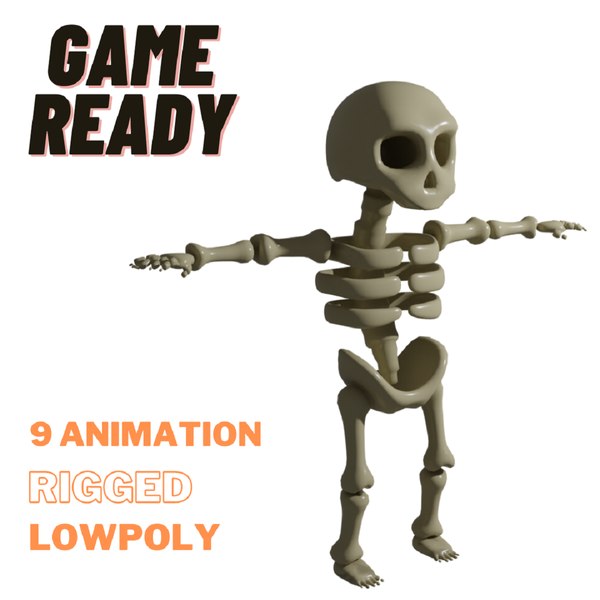 3D model SKELETON GAME READY RIG-ANIM - TurboSquid 1999612