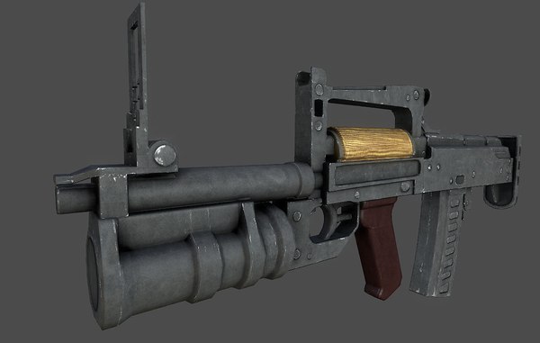 groza oc grenade launcher 3d model