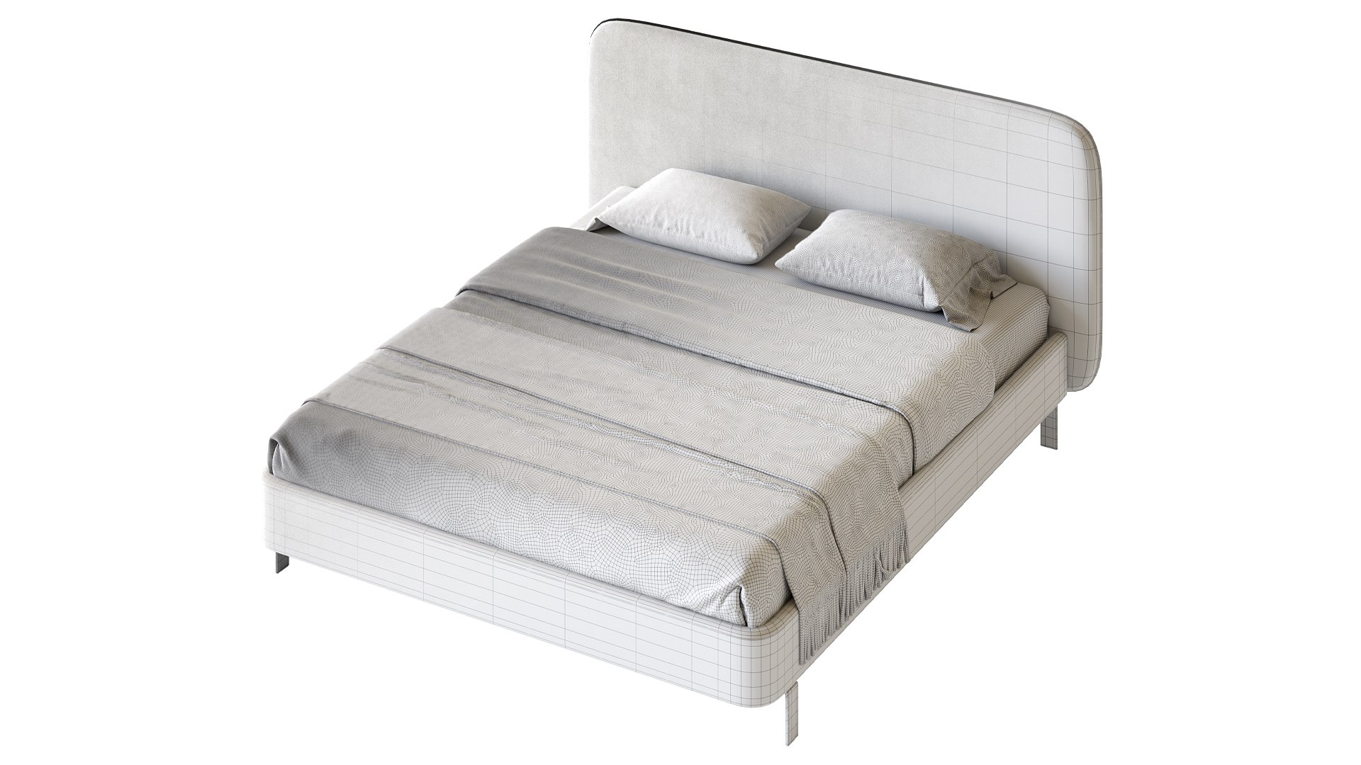3D Barry Bed With Legs - TurboSquid 2186464