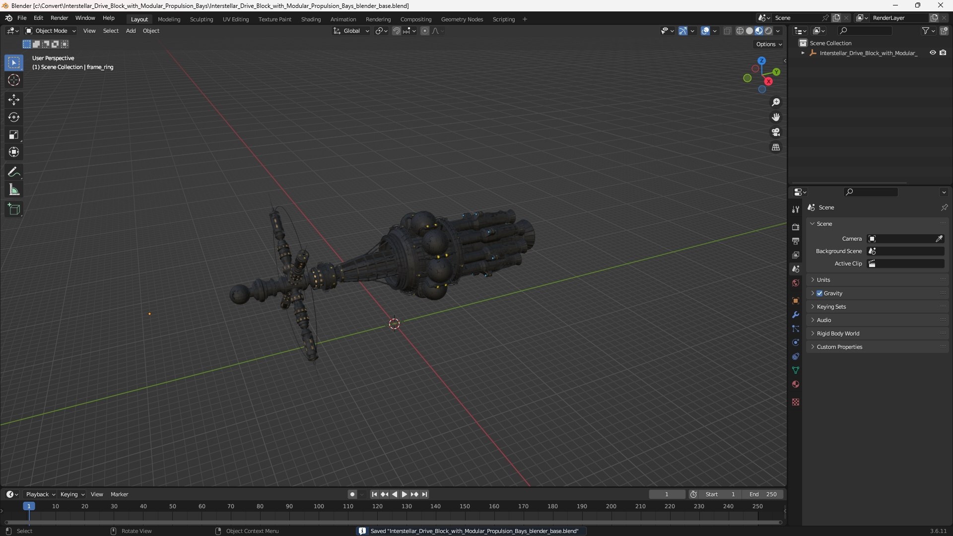 3D Interstellar Drive Block With Modular Propulsion Bays - TurboSquid ...
