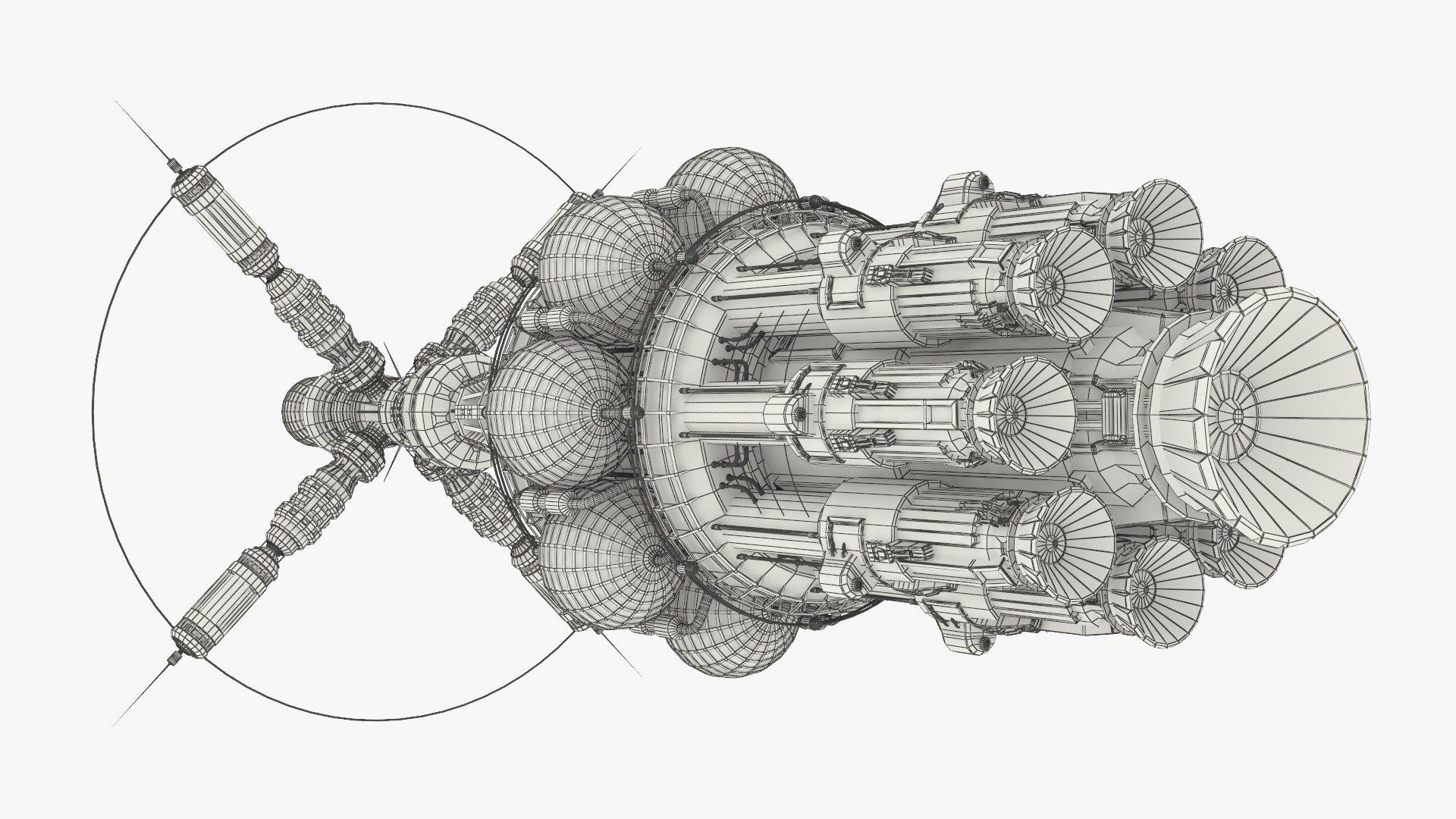 3D Interstellar Drive Block With Modular Propulsion Bays - TurboSquid ...