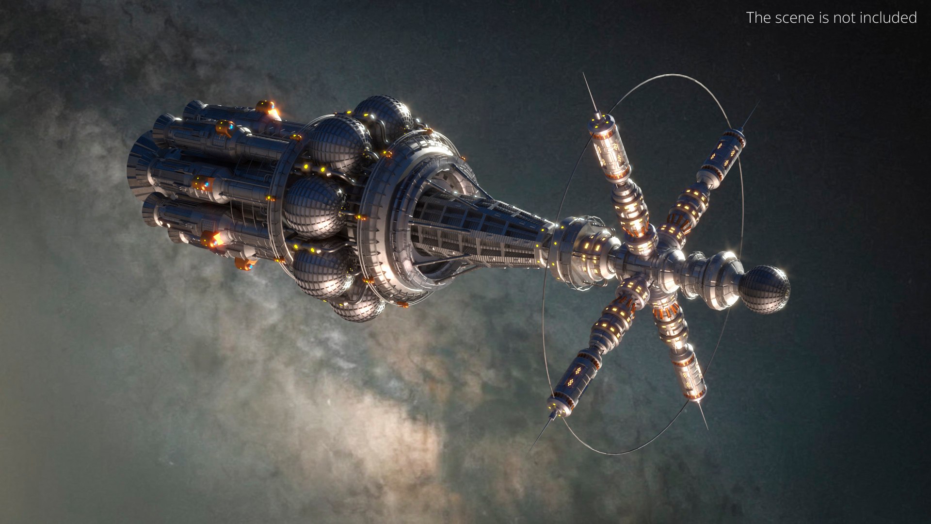 3D Interstellar Drive Block With Modular Propulsion Bays - TurboSquid ...