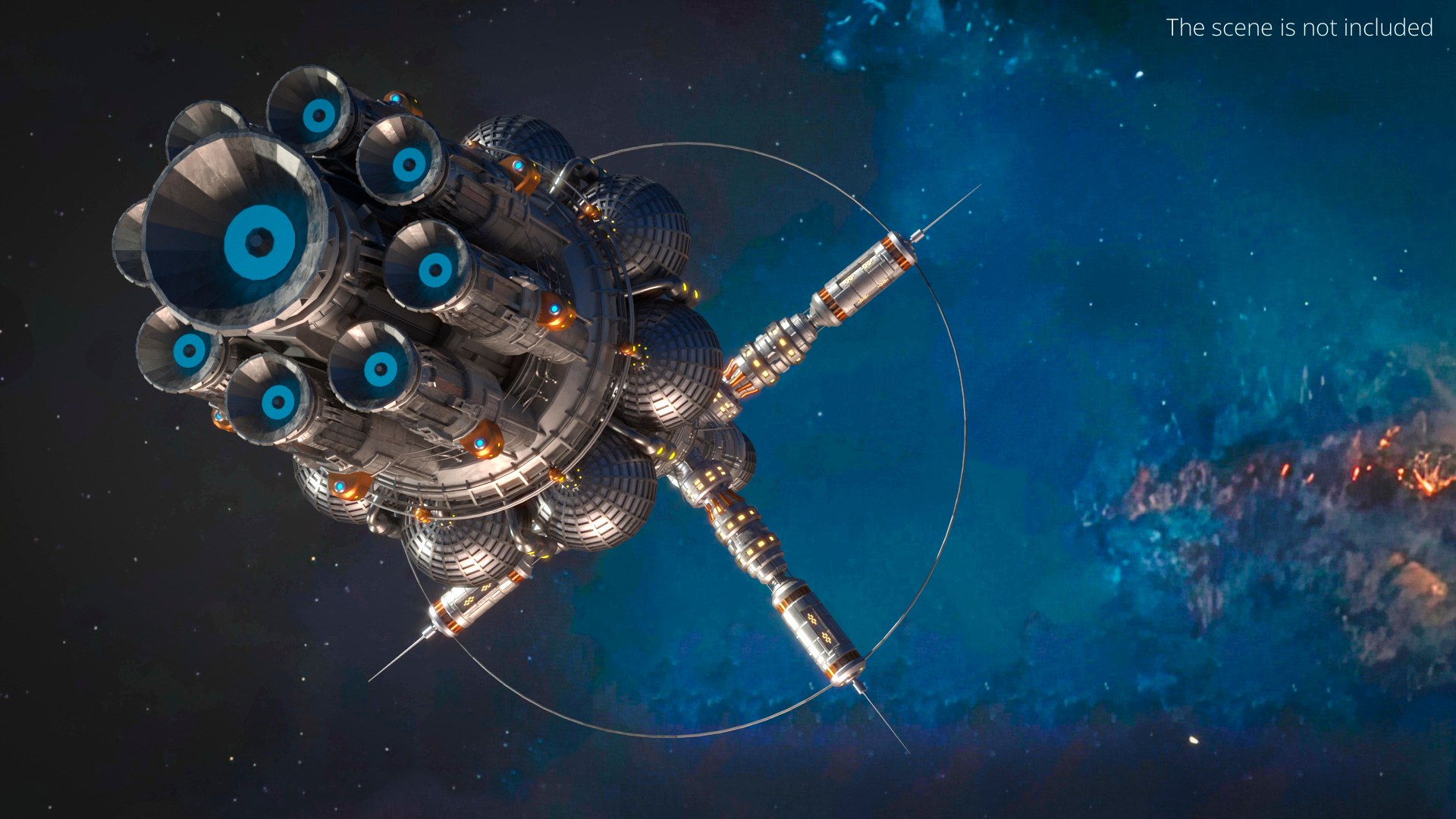 3D Interstellar Drive Block With Modular Propulsion Bays - TurboSquid ...