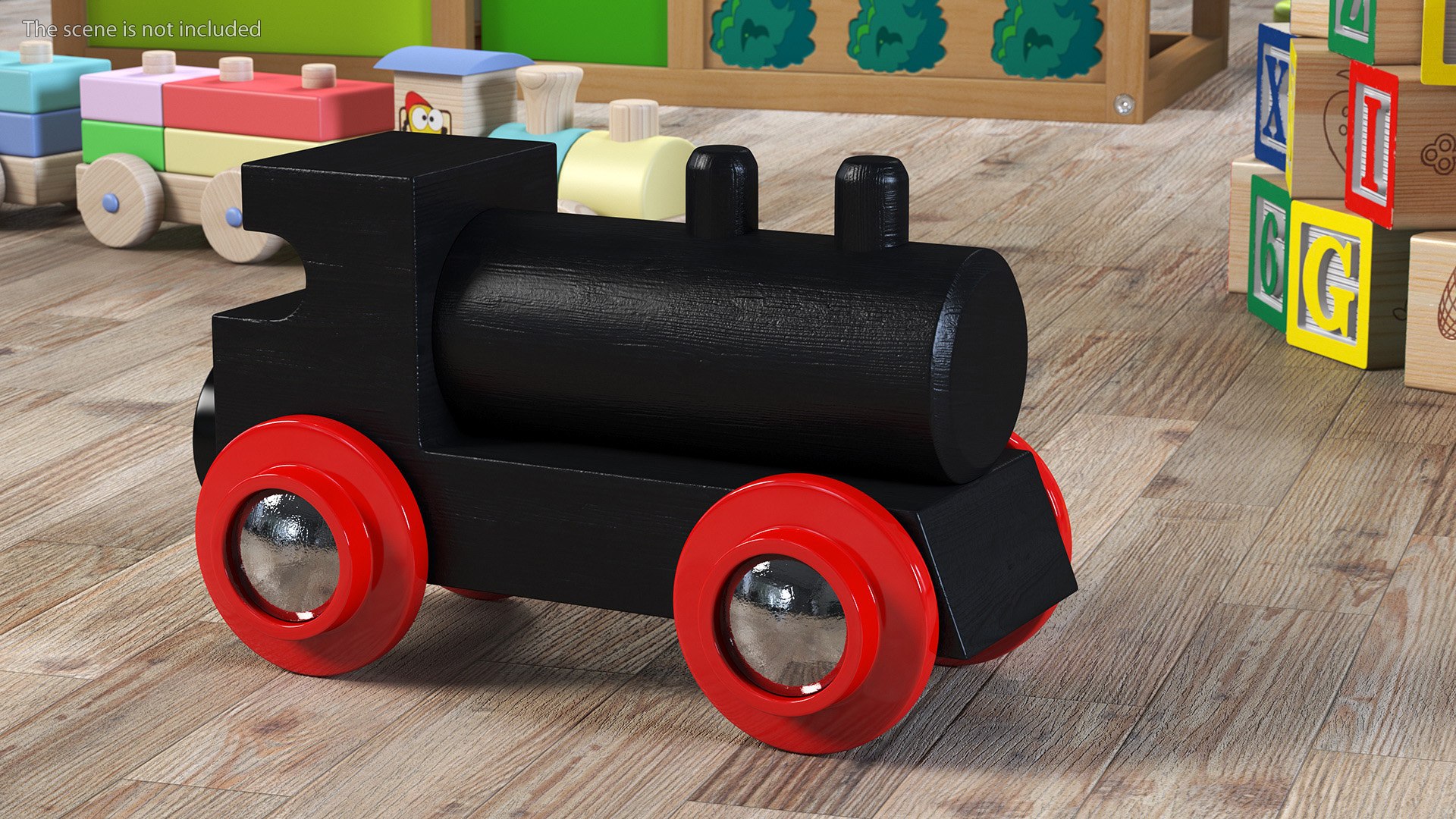 Classic Wooden Toy Train 3D Model - TurboSquid 2221241