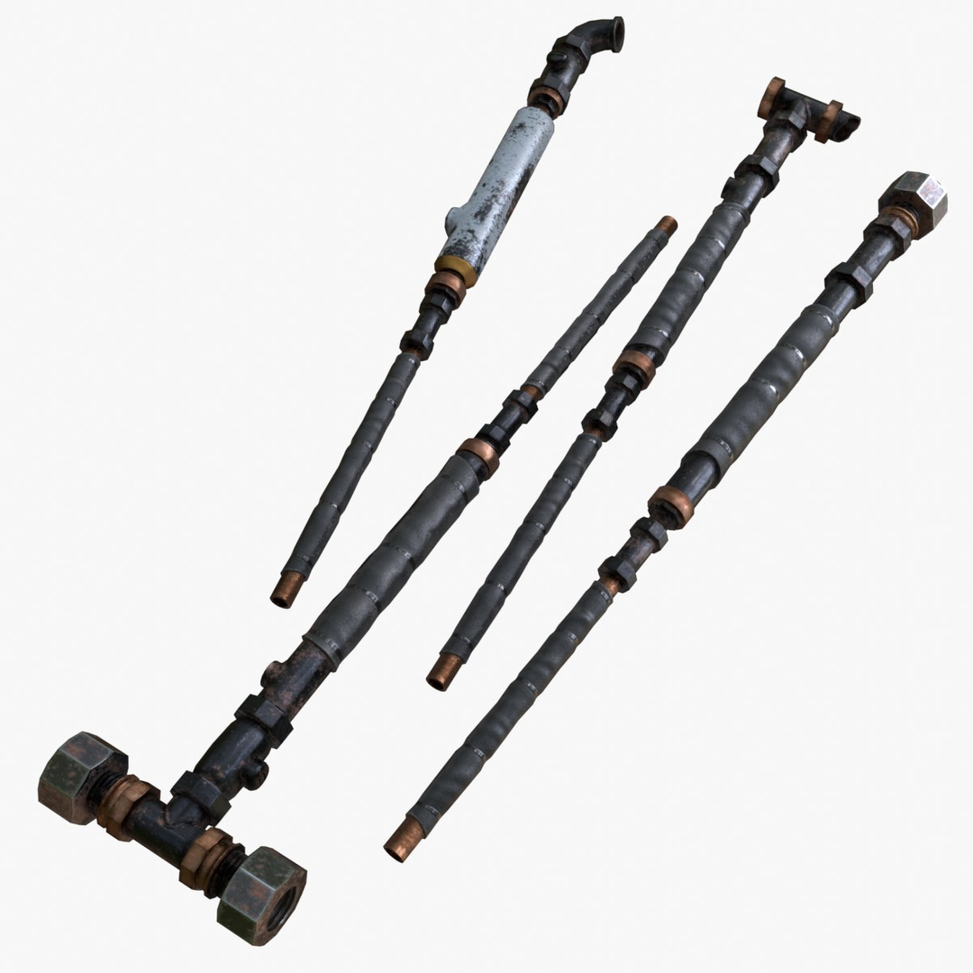 3D model plumbing pipe weapon pack - TurboSquid 1692000