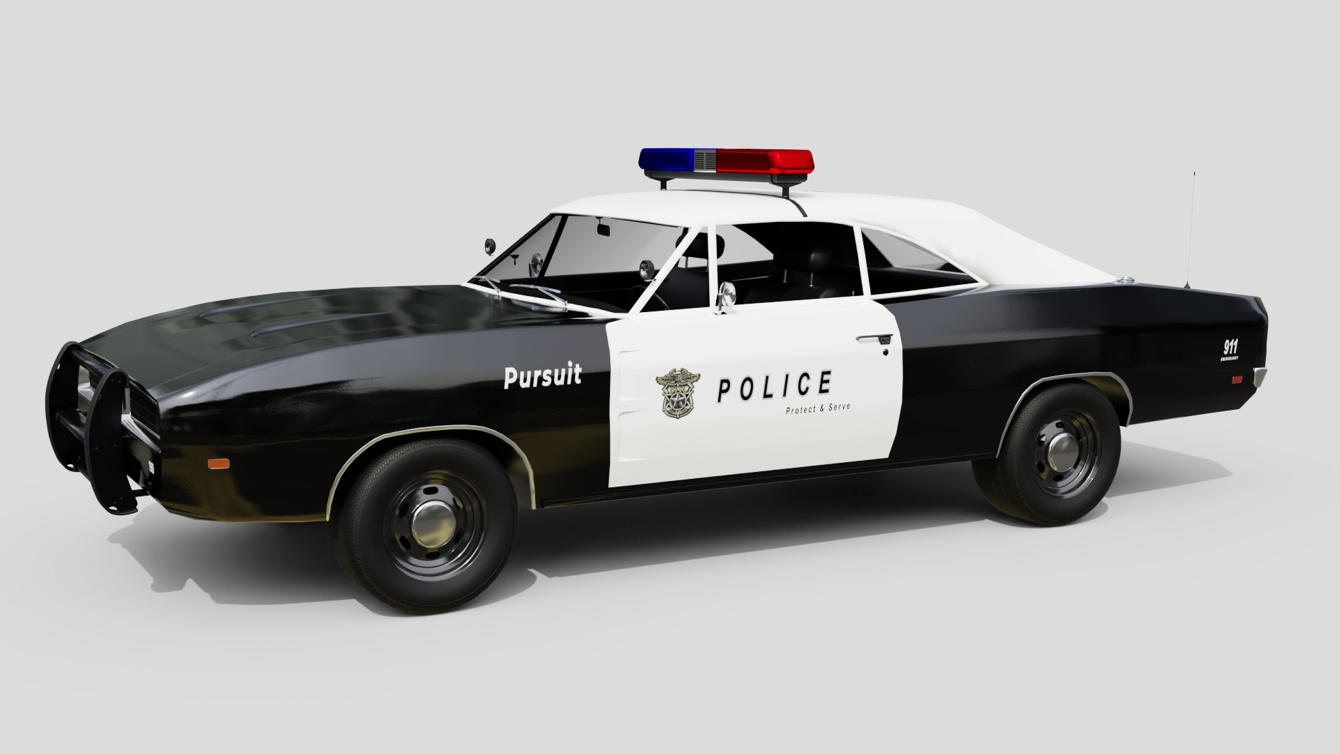 Classic Police Car Realistic And Game Ready 3D - TurboSquid 2344895