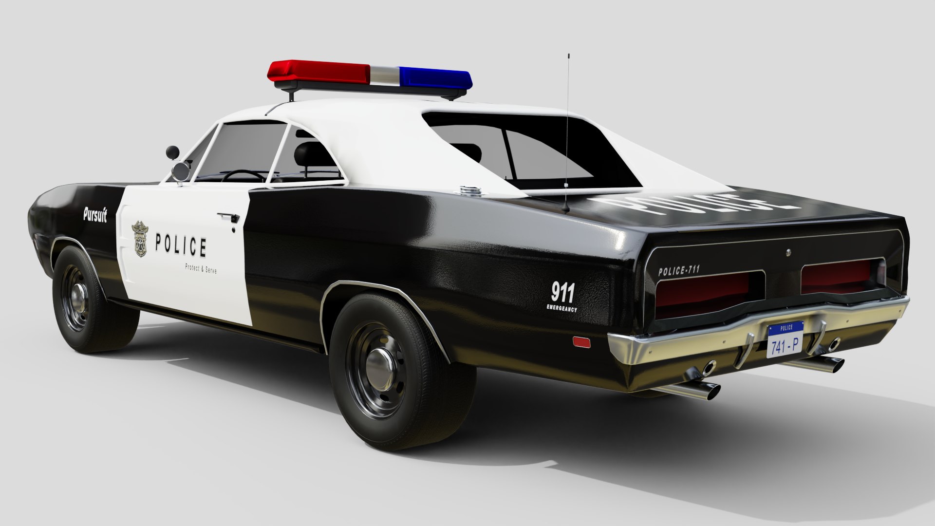 Classic Police Car Realistic And Game Ready 3D - TurboSquid 2344895
