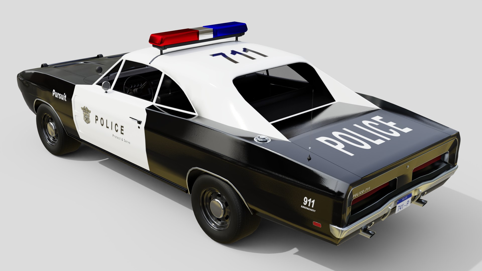 Classic Police Car Realistic And Game Ready 3D - TurboSquid 2344895