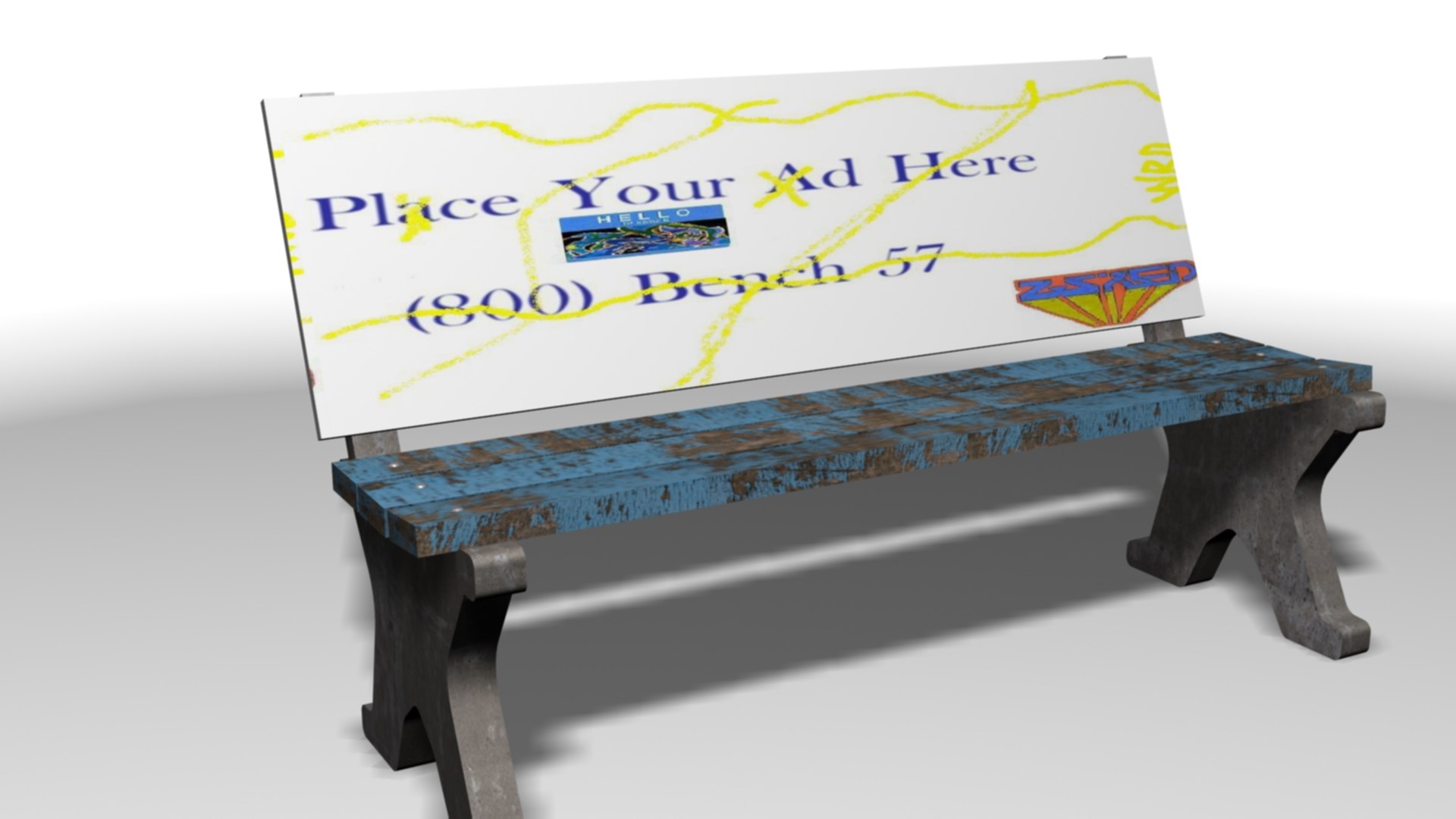 3d Bus Bench Model
