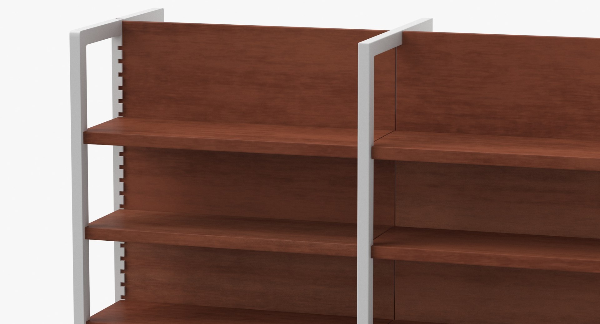 3D Model Wooden Shelving System 54 Double Shelf - TurboSquid 1975632