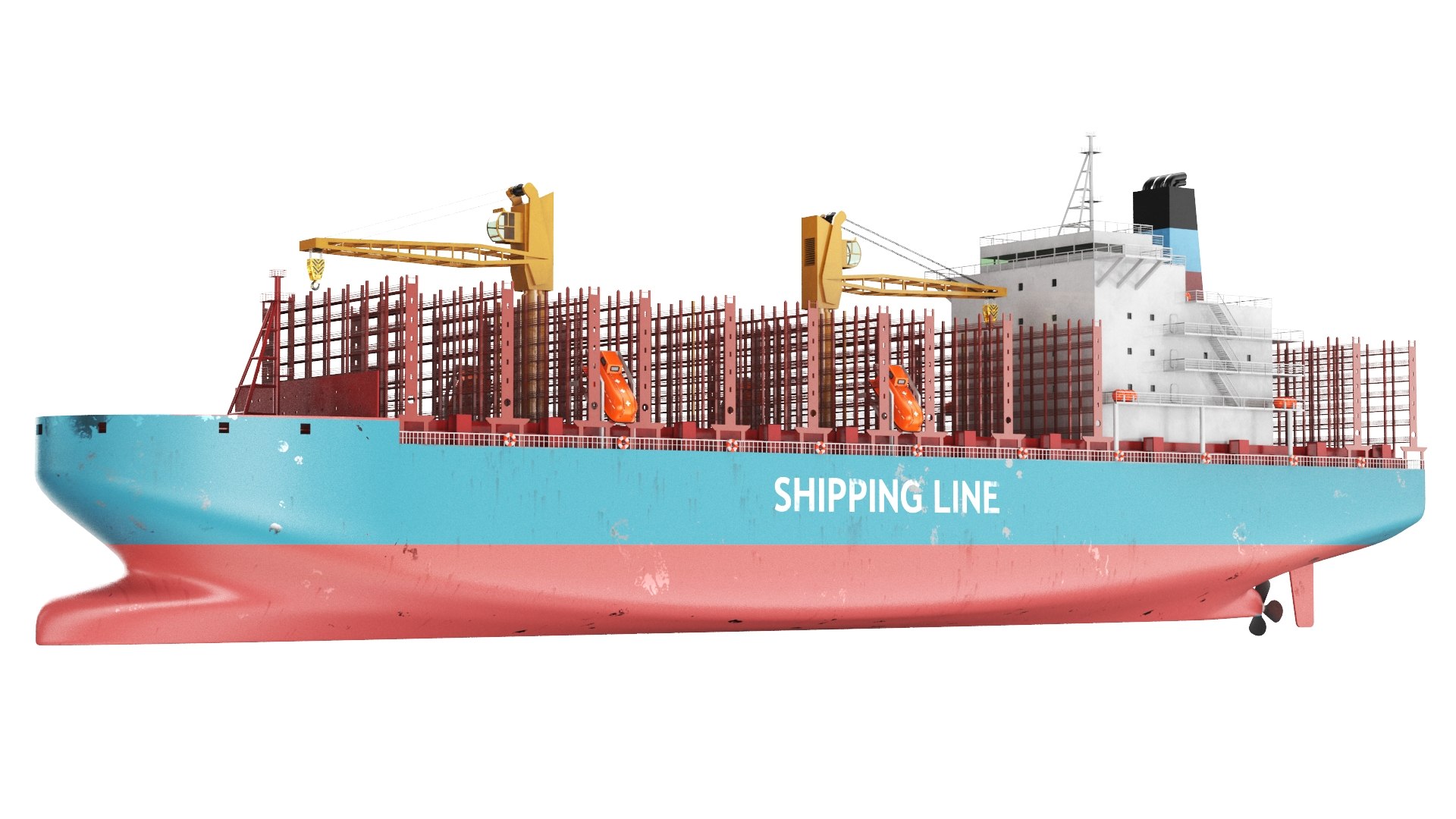 3D Detailed Bulk Carrier Container Ship Model - TurboSquid 2230394