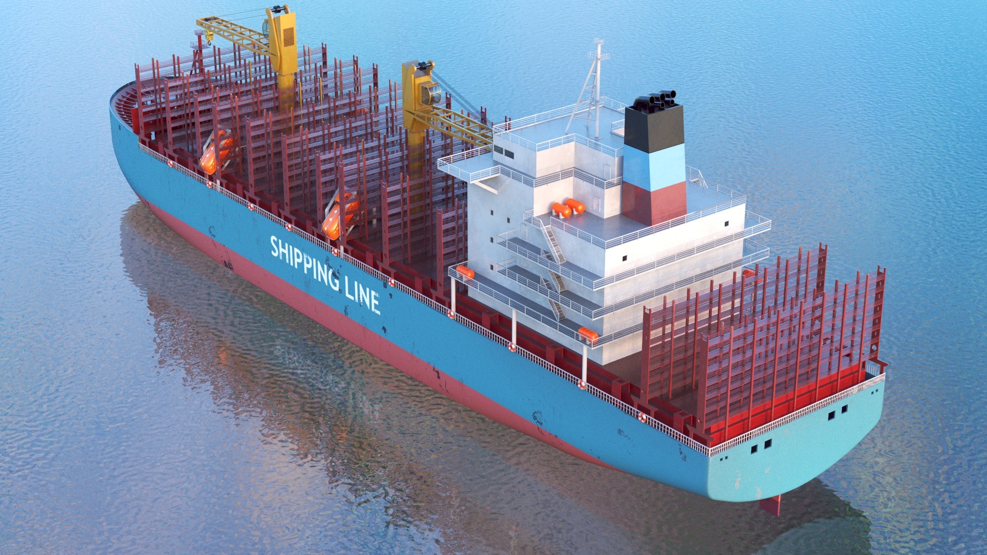 3D Detailed Bulk Carrier Container Ship Model - TurboSquid 2230394