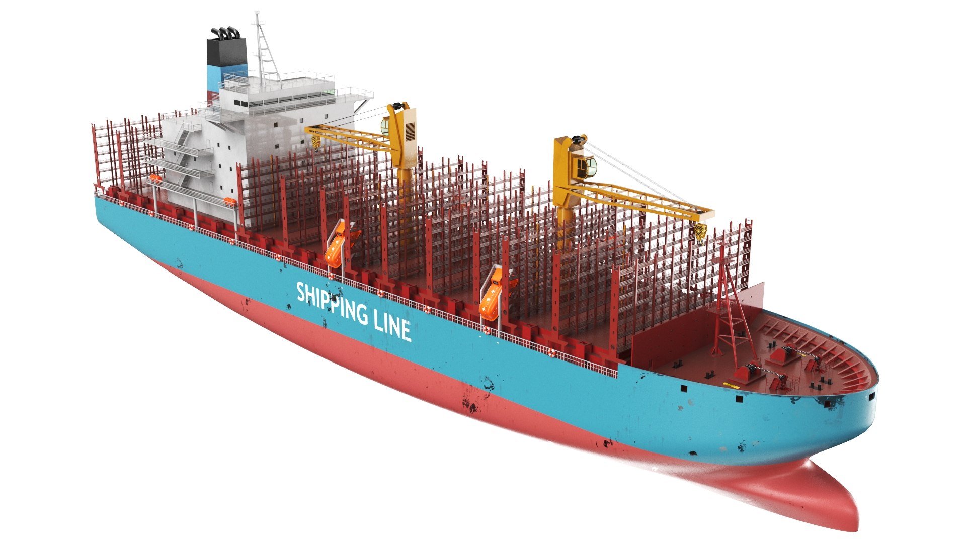3D Detailed Bulk Carrier Container Ship Model - TurboSquid 2230394